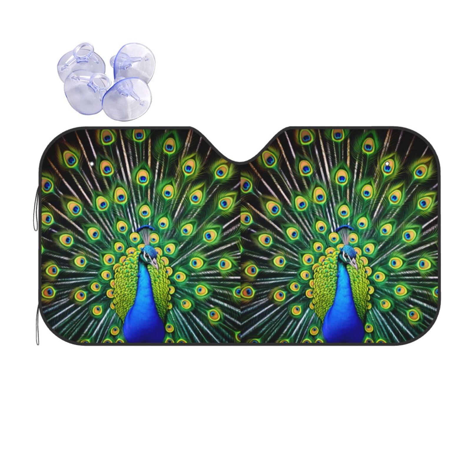 KAKALAD Peacock Feather Bird 03 Folding Aluminum Windshield Car Sun ...