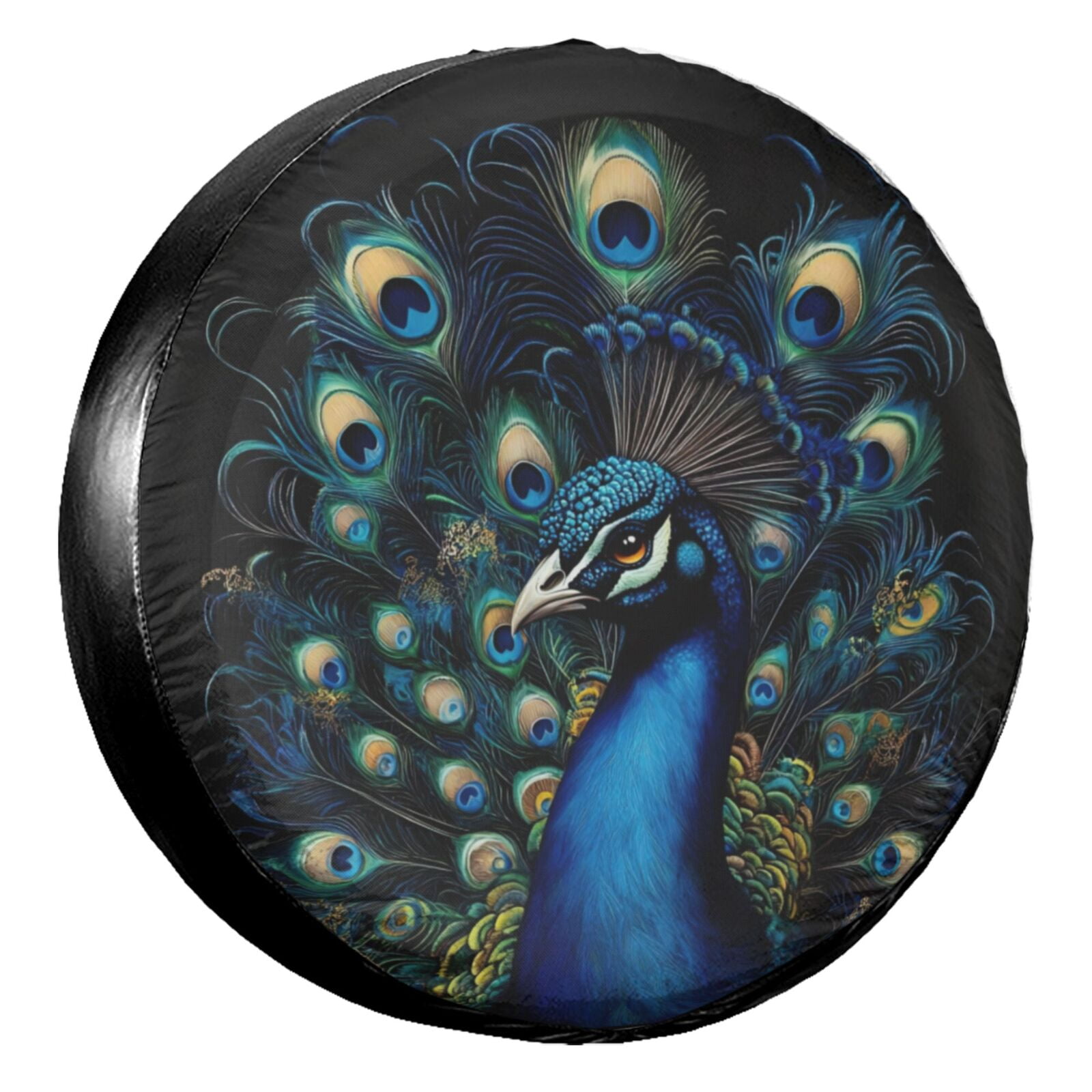 KAKALAD Peacock Feathers Spare Tire Cover Universal Car Vehicle Tools ...