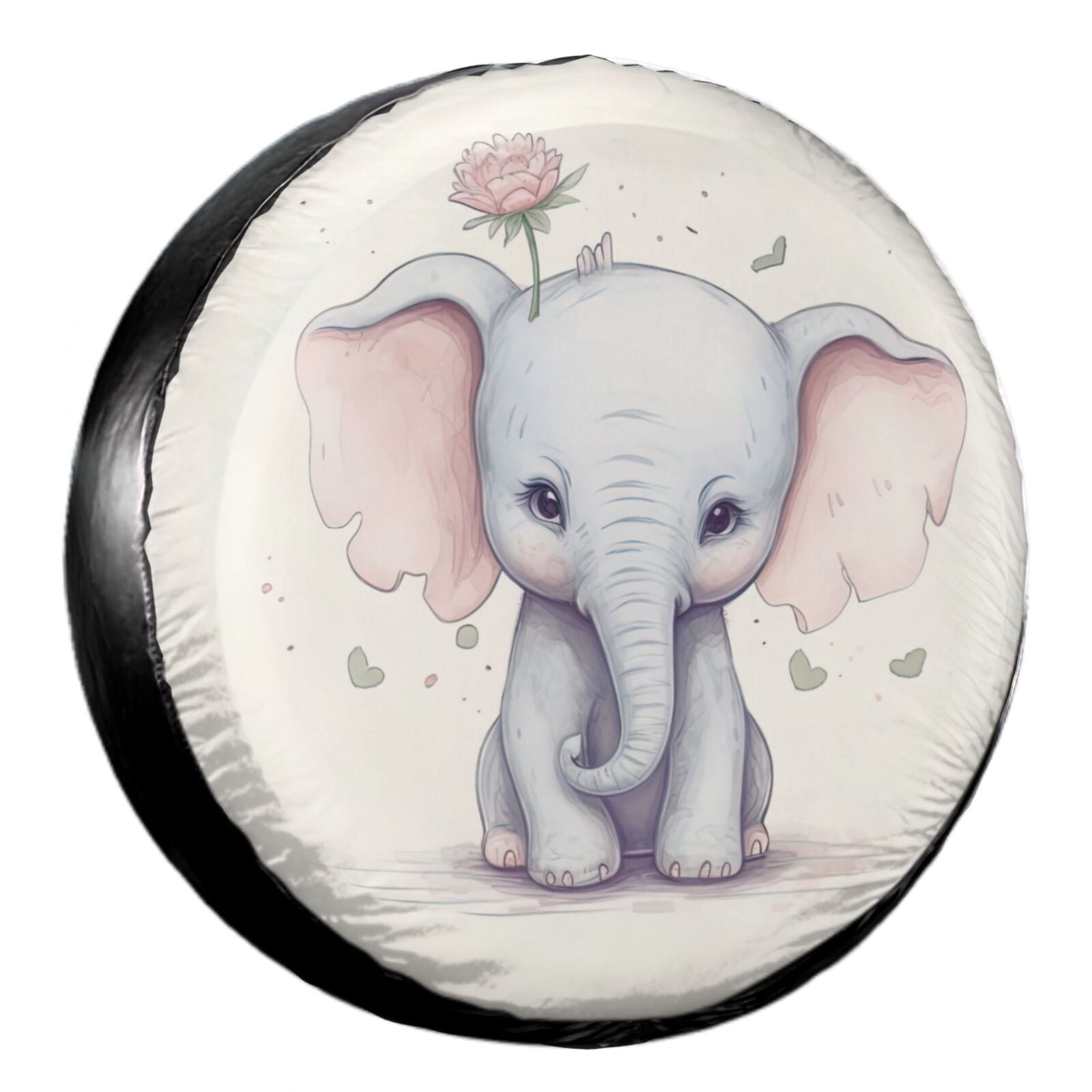 KAKALAD Pink Cute Elephant 01 Spare Tire Cover Weatherproof Universal ...