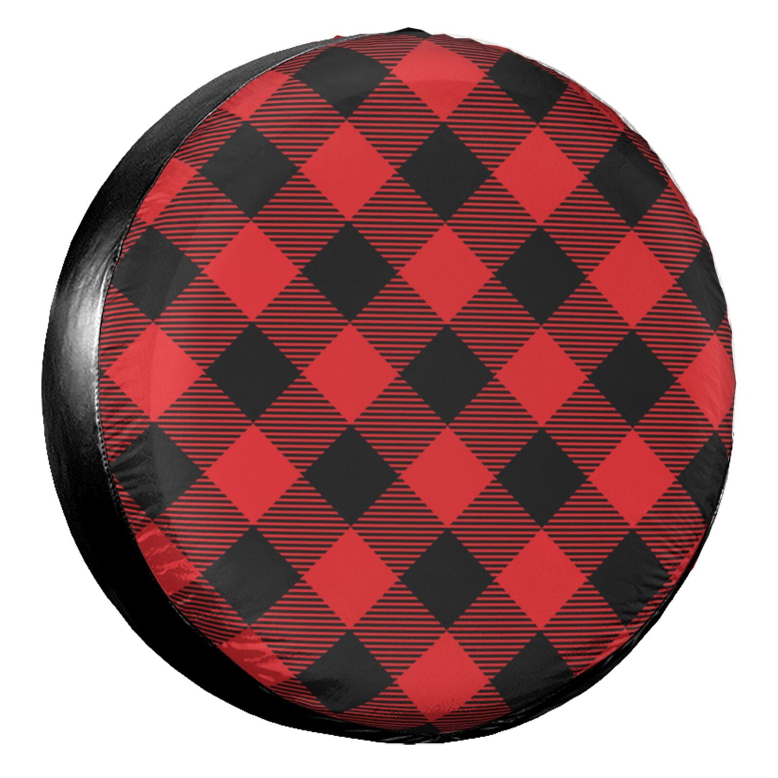 KAKALAD Red Black Buffalo Plaid Spare Tire Cover Universal Car Vehicle ...