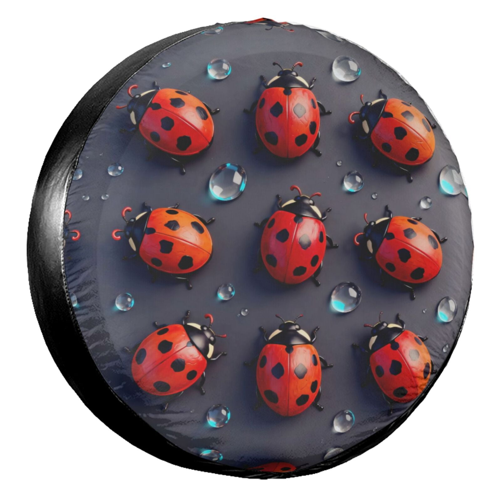 KAKALAD Red Ladybugs Rain 03 Spare Tire Cover Universal Vehicle ...