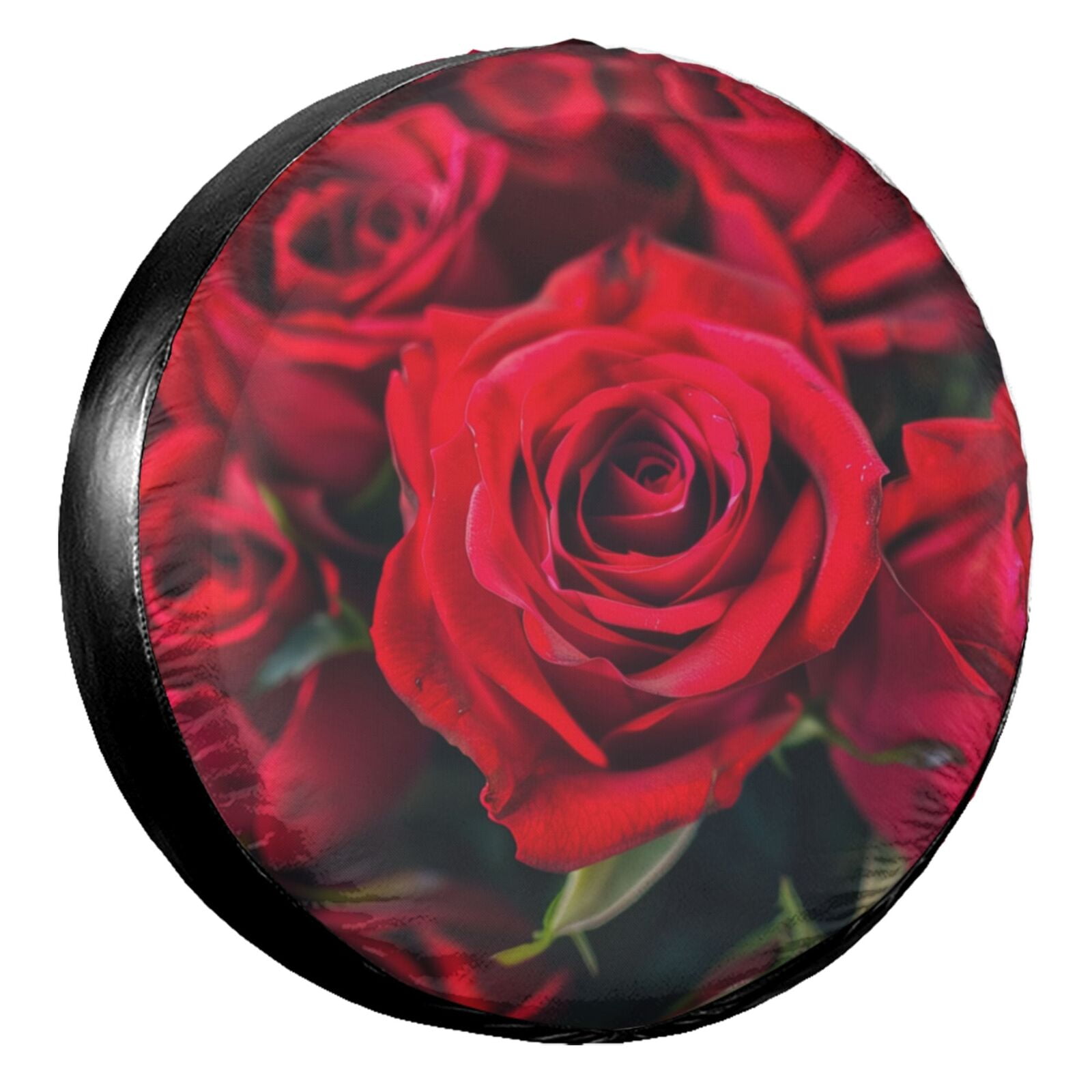KAKALAD Red Roses 03 Spare Tire Cover Universal Car Vehicle Tools For ...