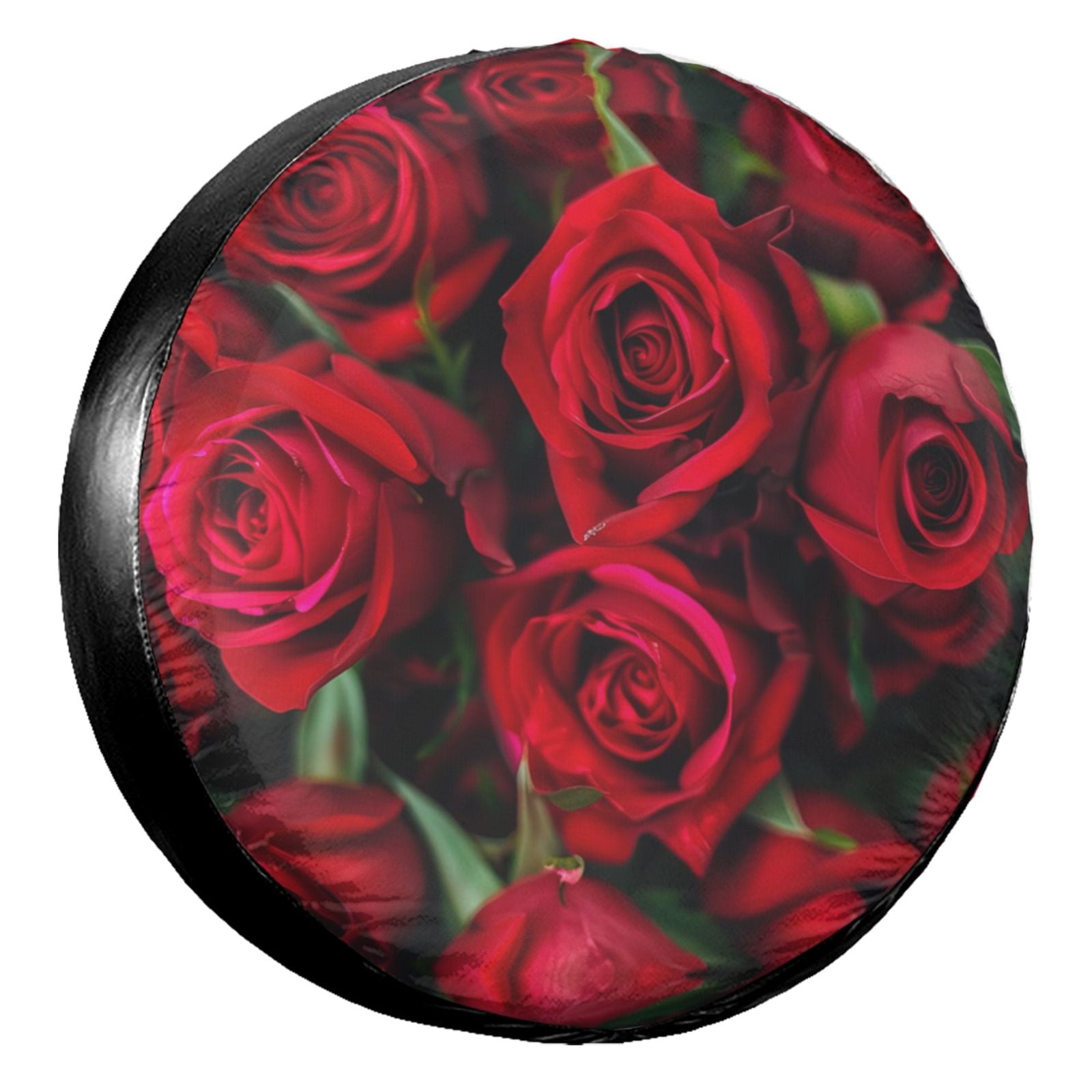 KAKALAD Red Roses 04 Universal Spare Tire Cover Car Vehicle Tools For ...