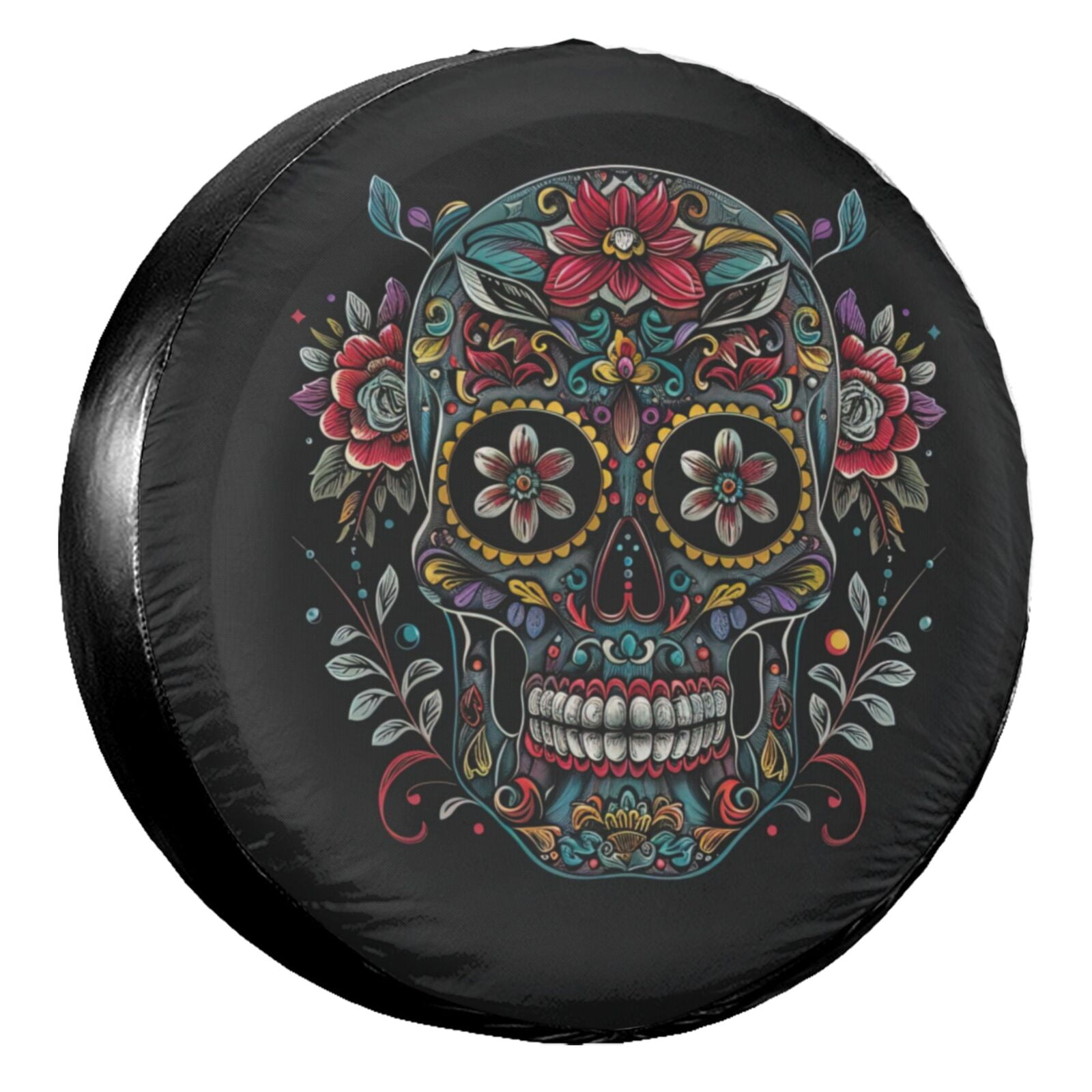 KAKALAD Retro Sugar Skull Spare Tire Cover Universal Vehicle ...