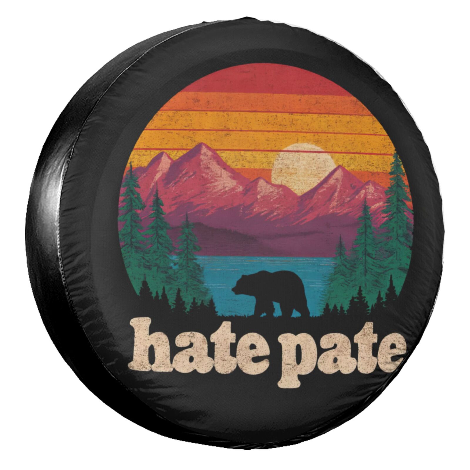 KAKALAD Retro Vintage I Hate People Bear Camping Mountains Spare Tire ...