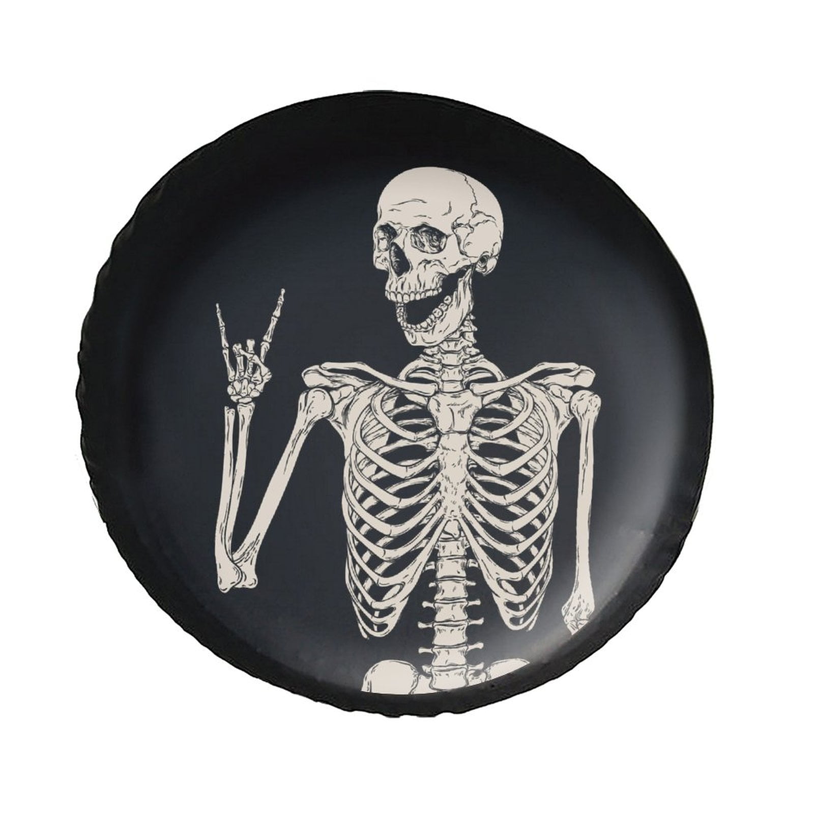 KAKALAD Rock And Roll Skull Skeleton Bone Love Music Spare Tire Cover ...