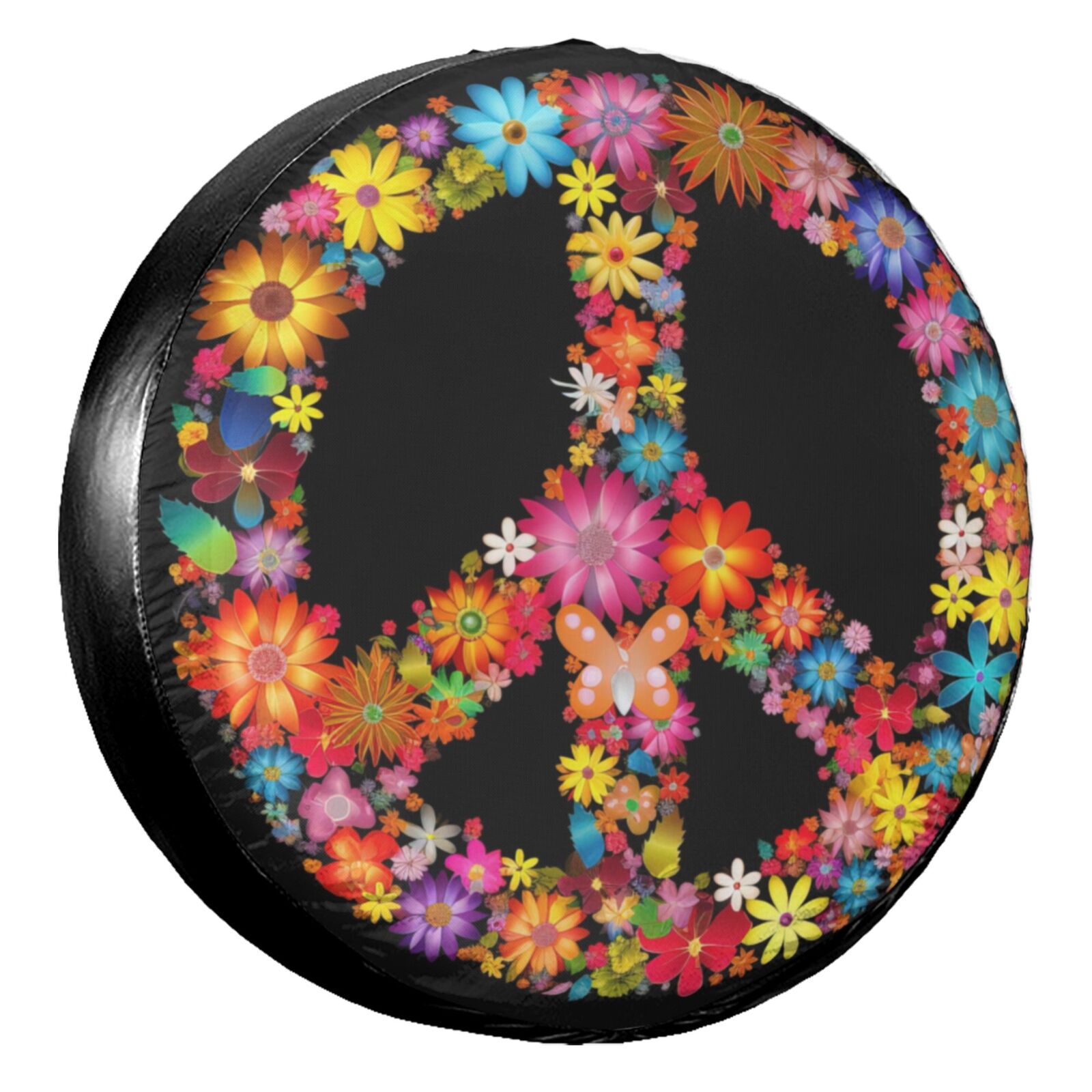 KAKALAD Spring Peace Sign Flower Symbol 01 Spare Tire Cover Universal ...