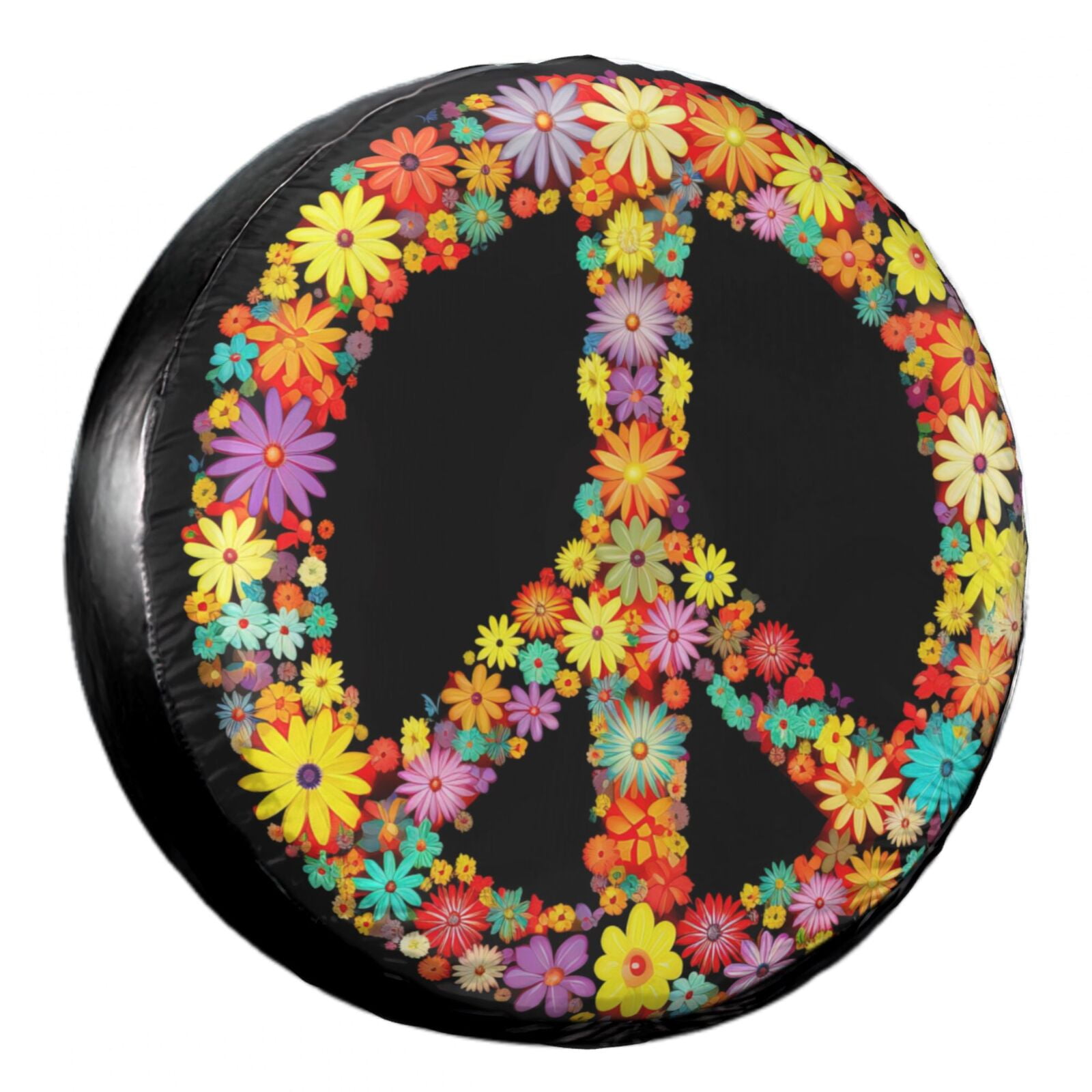 KAKALAD Spring Peace Sign Flower Symbol 03 Spare Tire Cover ...