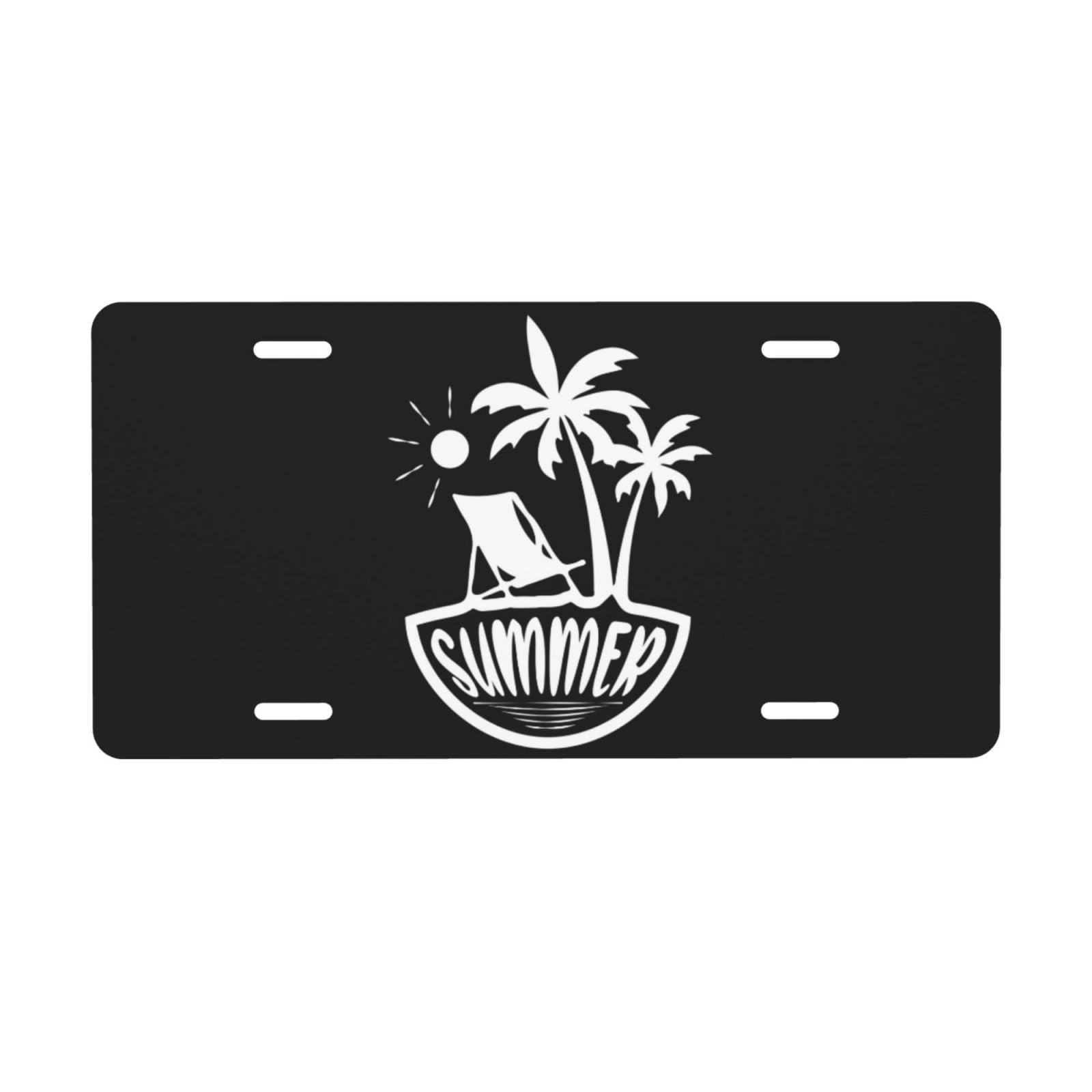 KAKALAD Summer Beach Aluminum Universal Car Vehicles License Plate 6" x ...