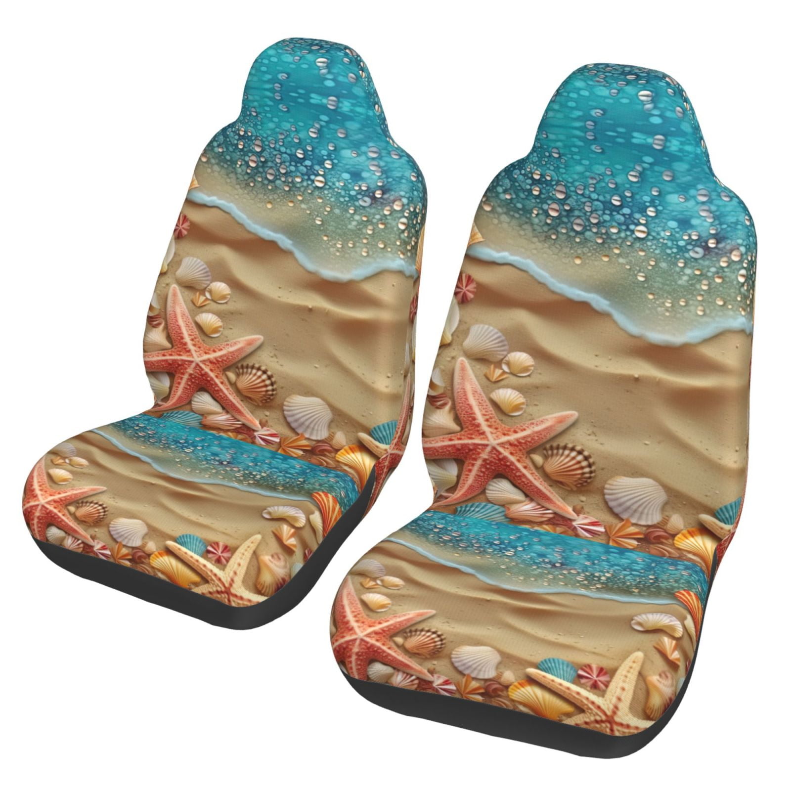KAKALAD Summer Beach And Starfish Seashells 01 Car Seat Covers Set ...