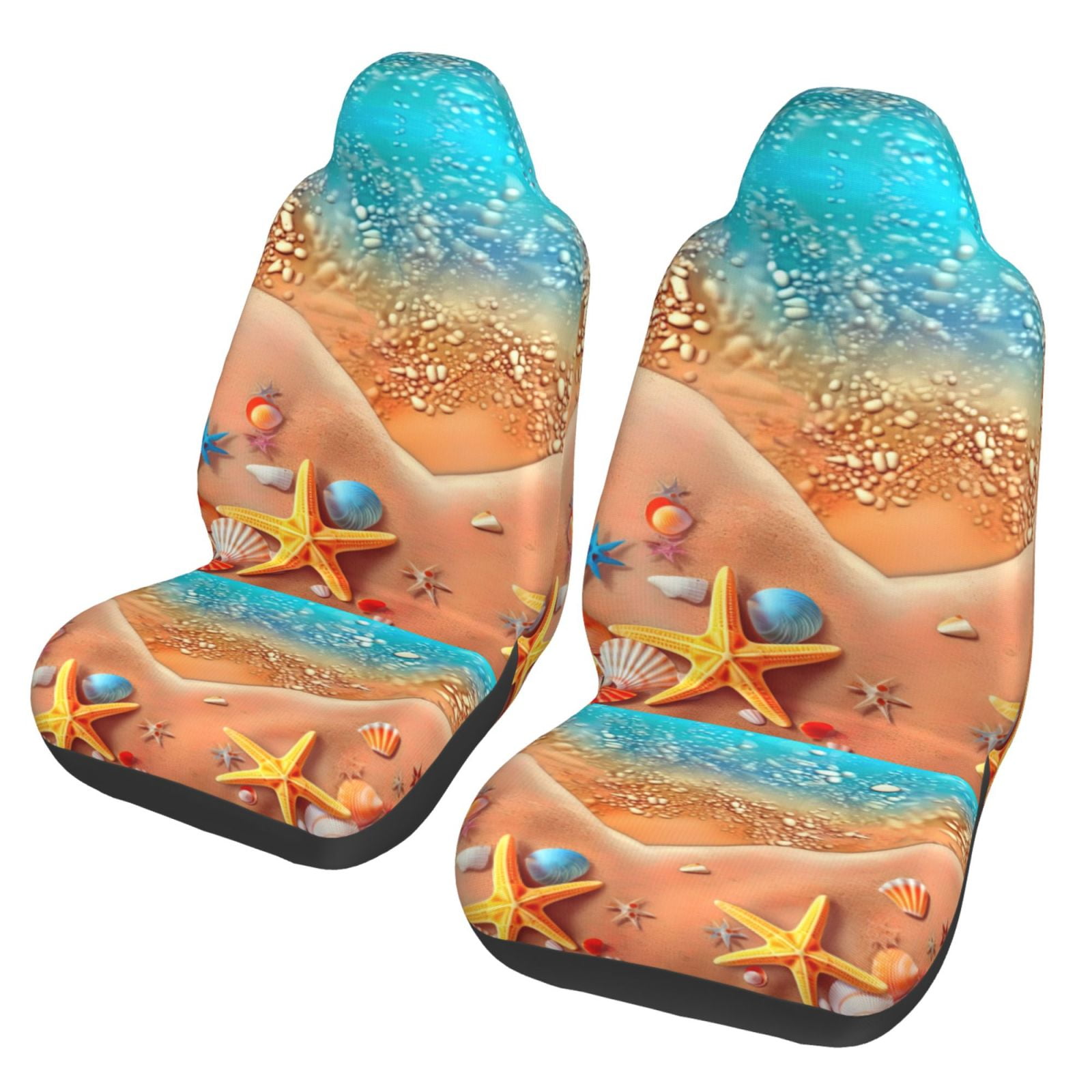 KAKALAD Summer Beach And Starfish Seashells 02 Car Seat Covers Set ...