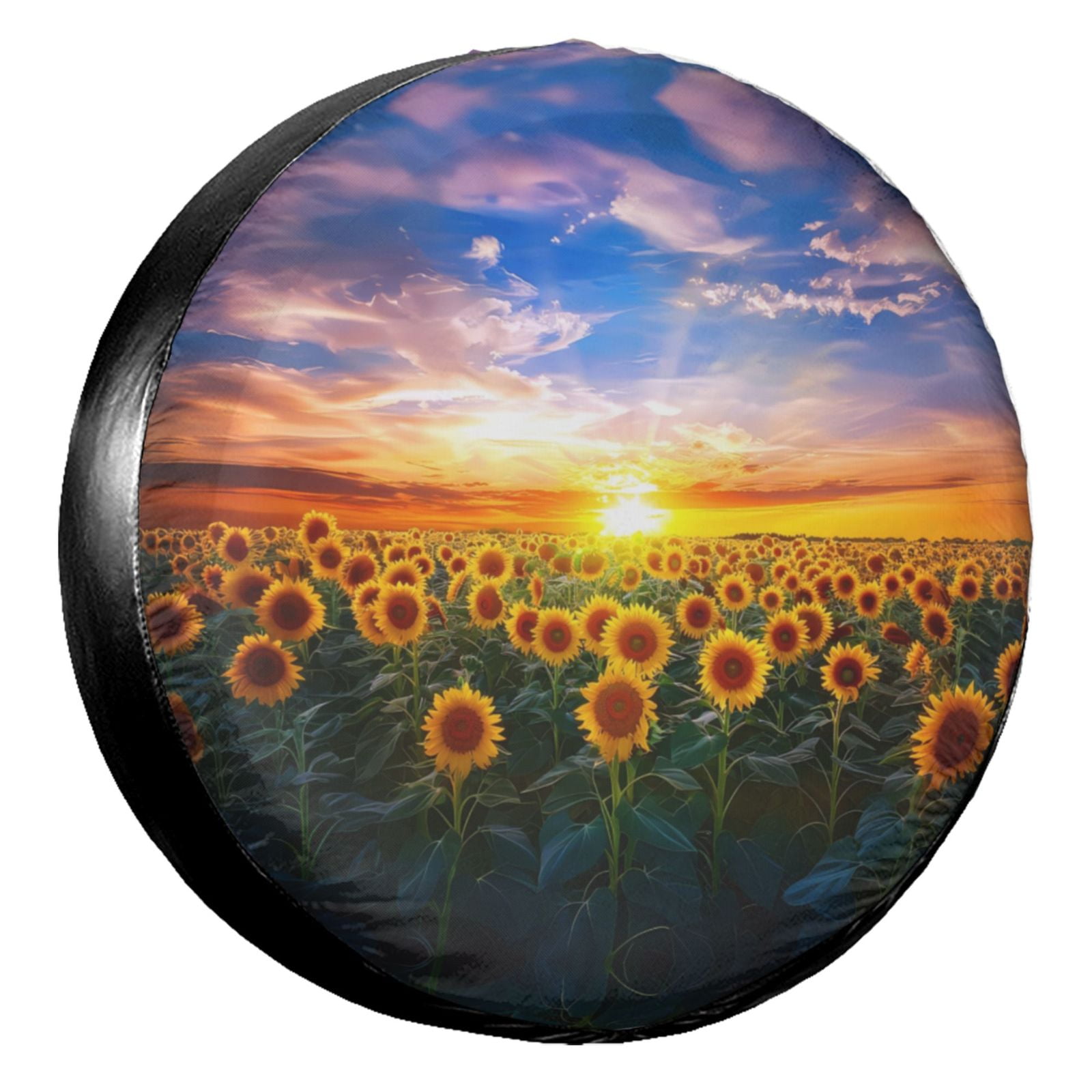 KAKALAD Sunflowers Full Bloom Sunset 06 Universal Spare Tire Cover Car Vehicle Tools For Rv SUV ...