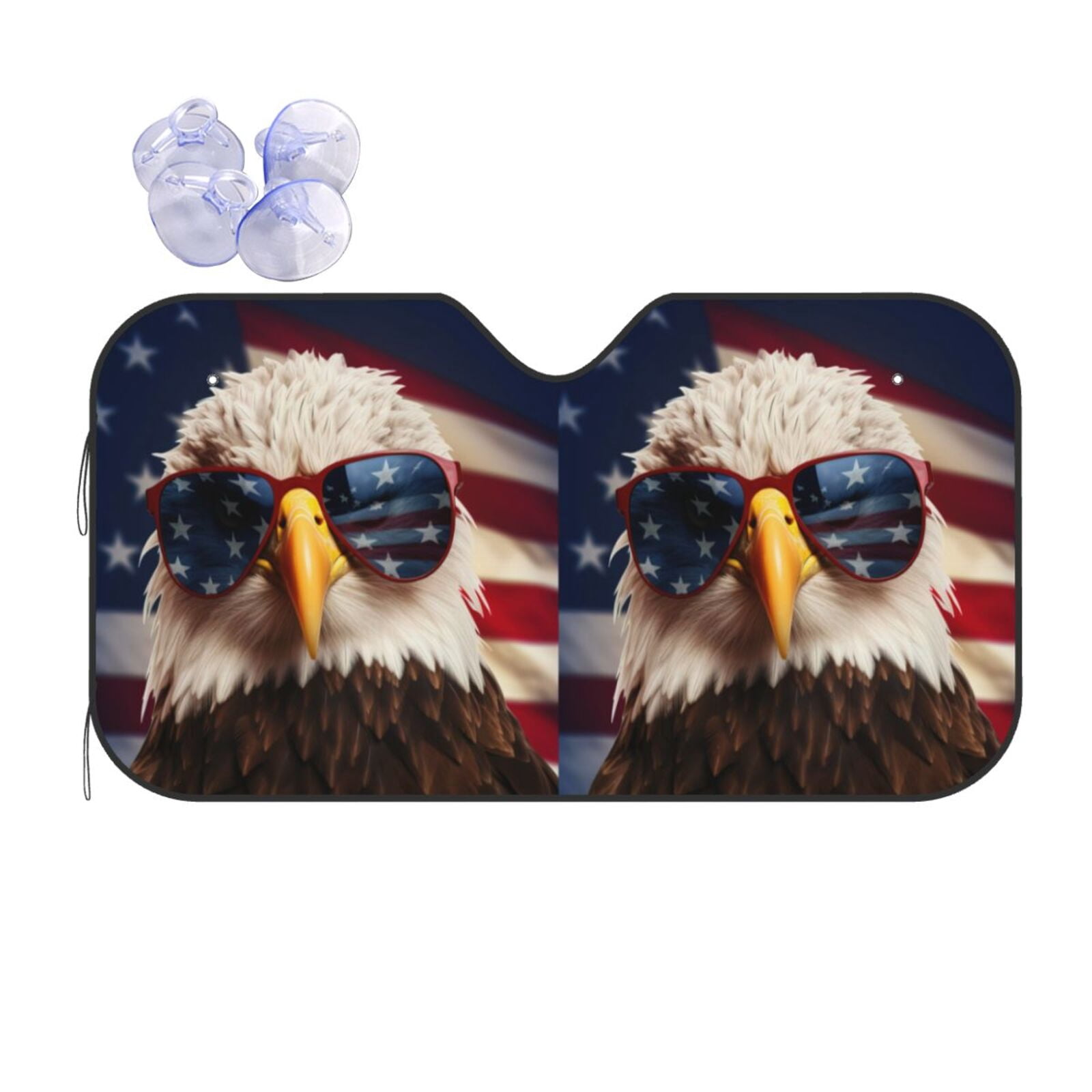 KAKALAD Sunglasses Bald Eagle American Flag 04 Universal Windshield Car ...
