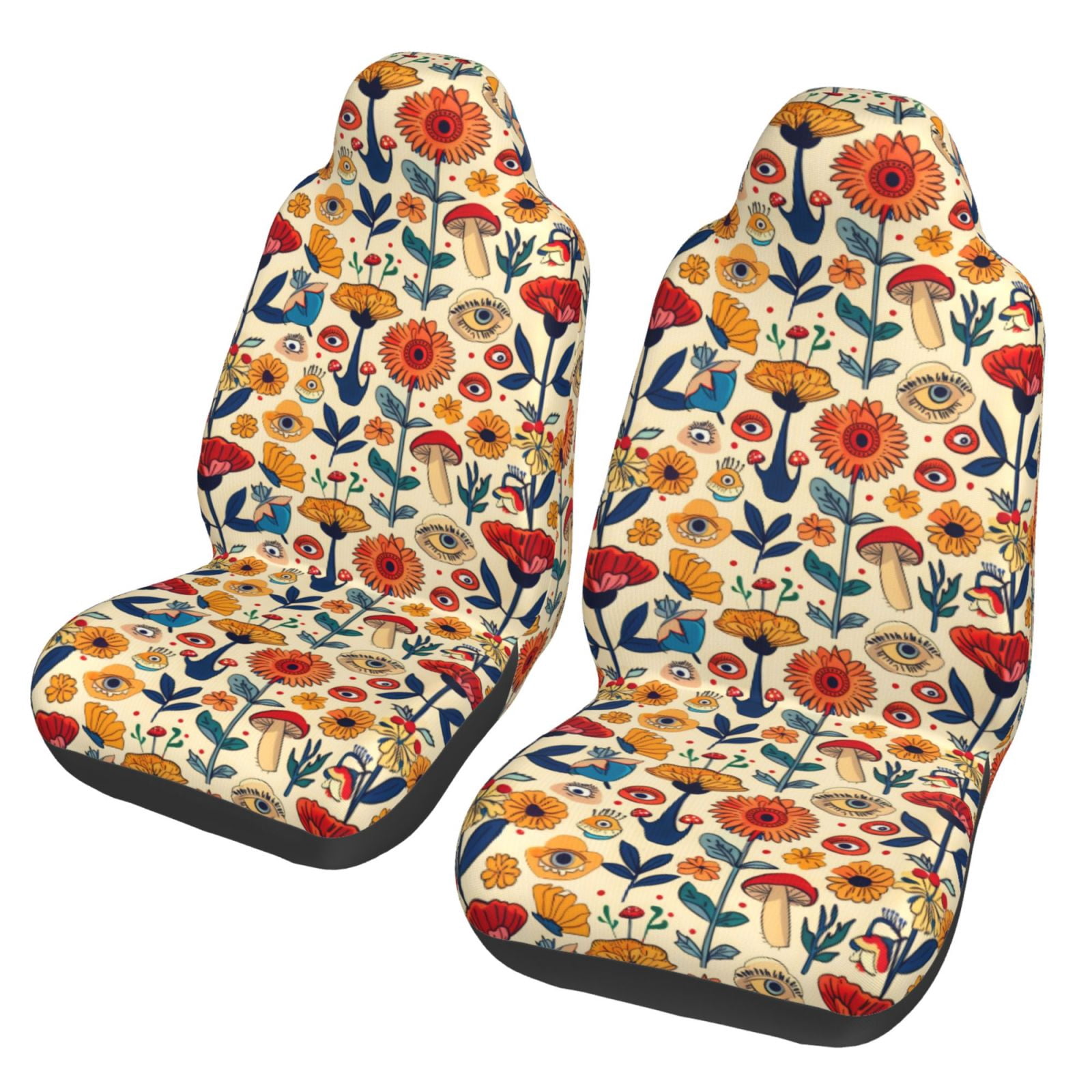 KAKALAD Surreal 70s Retro Psychedelic Floral Pattern 01 Car Accessories ...