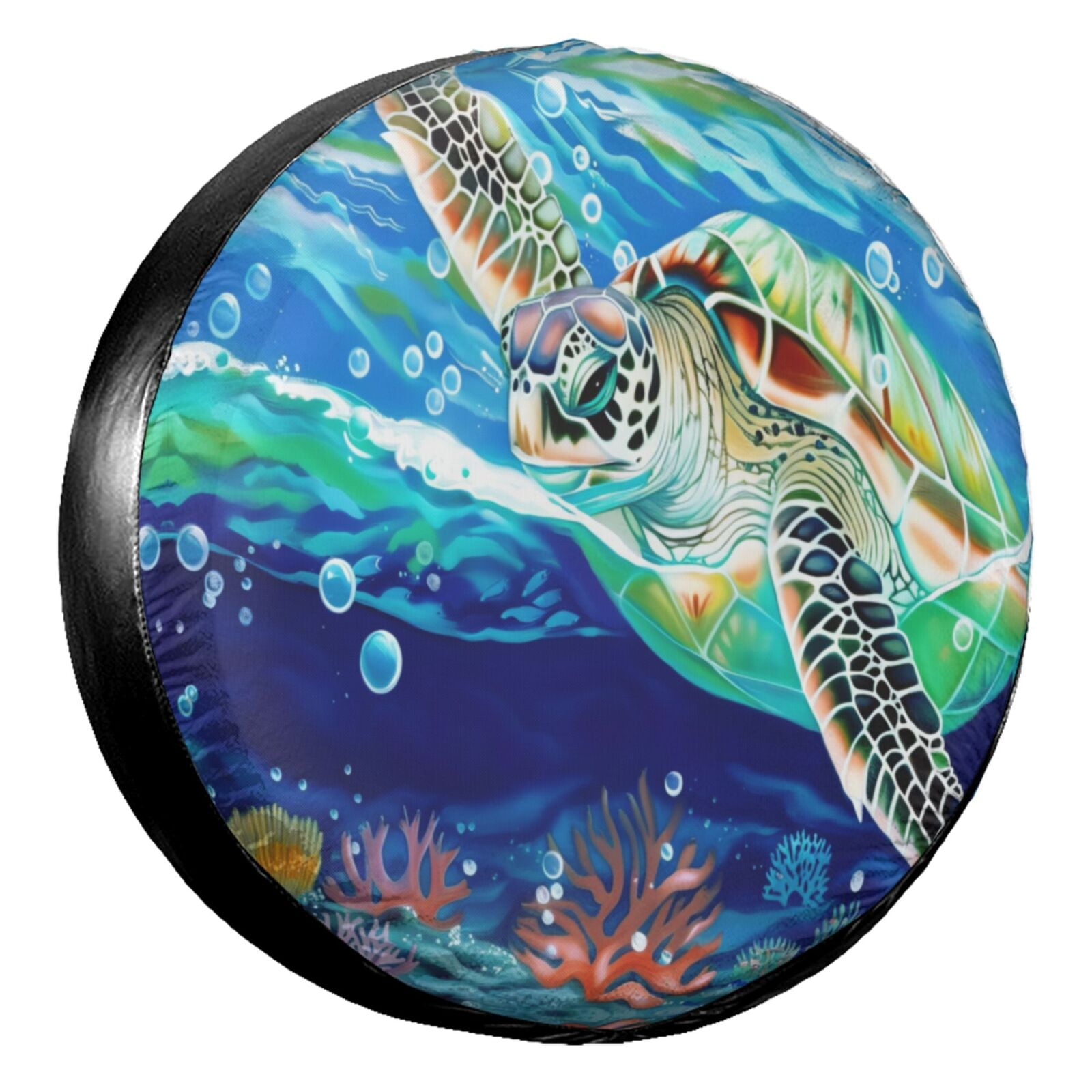 KAKALAD Swimming Sea Turtle Summer 03 Spare Tire Cover Universal Car ...