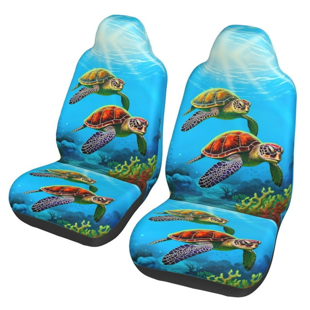 KAKALAD Three Sea Turtles Swimming Underwater 01 Car Seat Covers Set ...