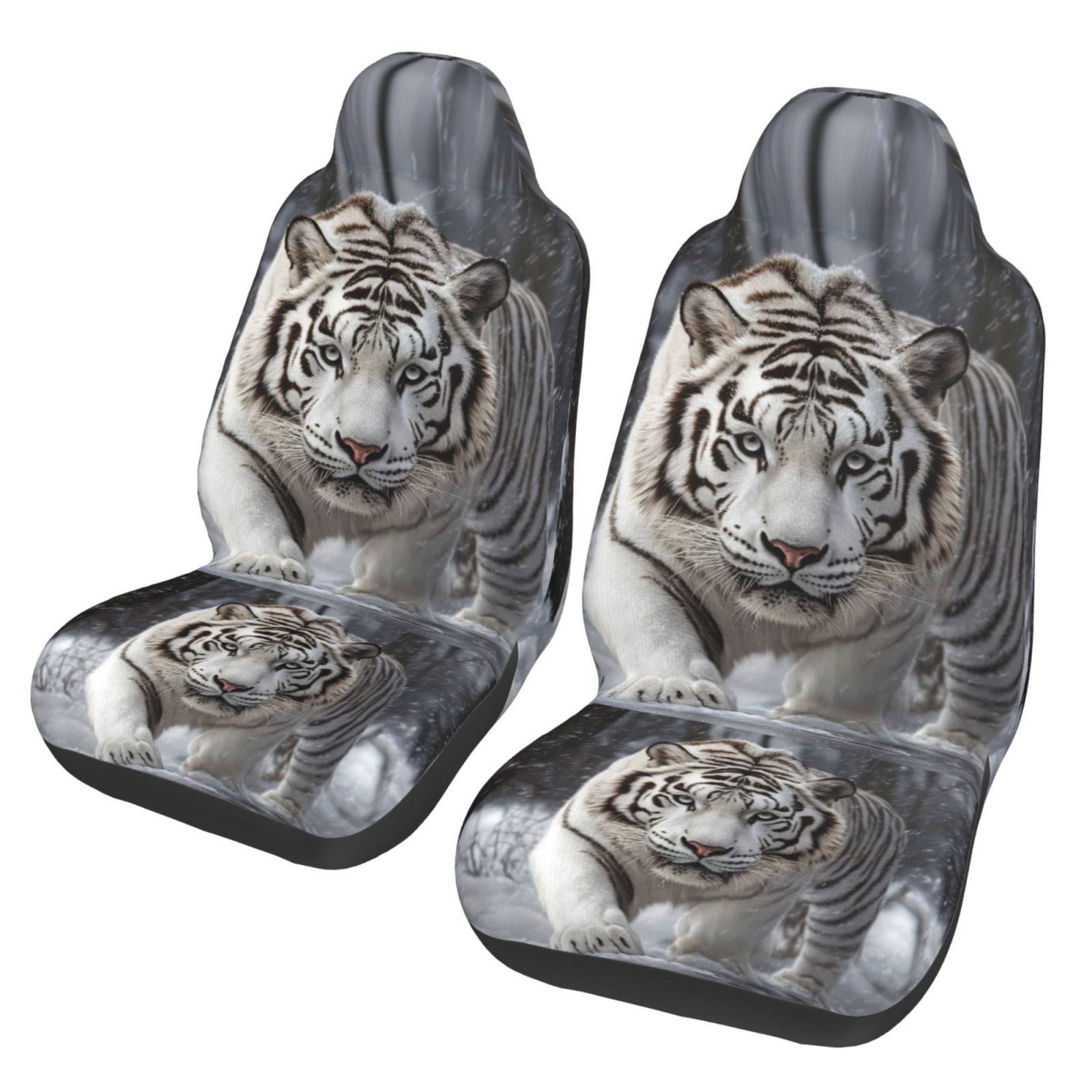 KAKALAD Tiger Snow Car Accessories Seat Covers Set Vehicle Seat Covers ...