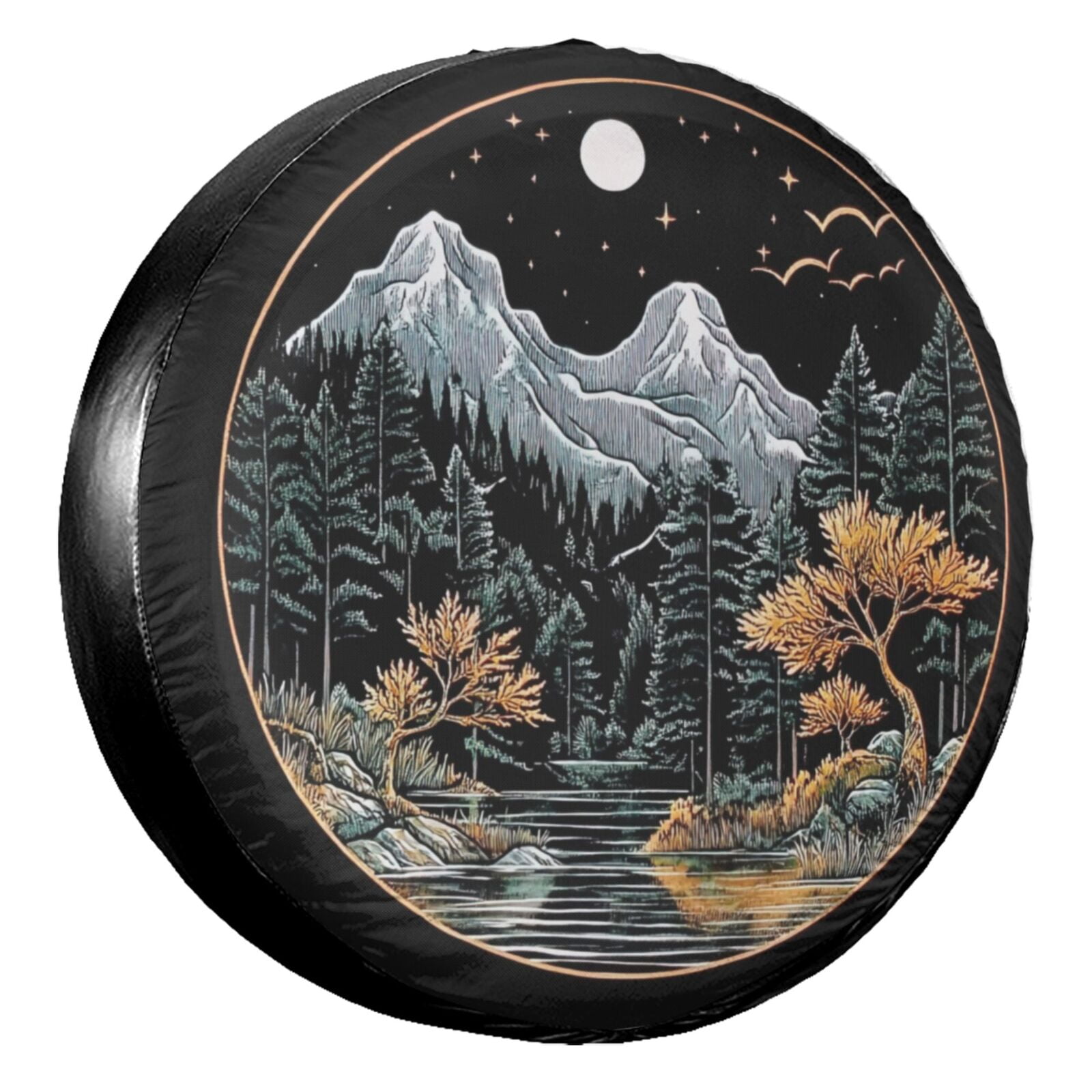 KAKALAD Trees And Mountains 1 Spare Tire Cover Universal Vehicle ...