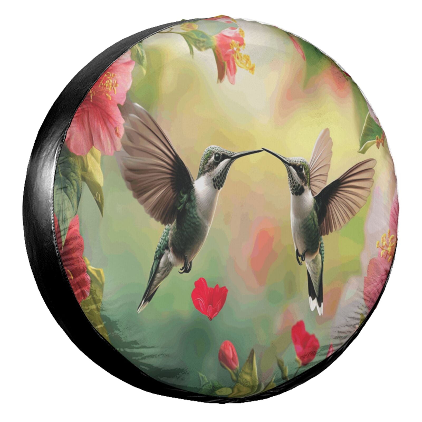 KAKALAD Two Hummingbirds Flower 01 Spare Tire Cover Universal Vehicle ...
