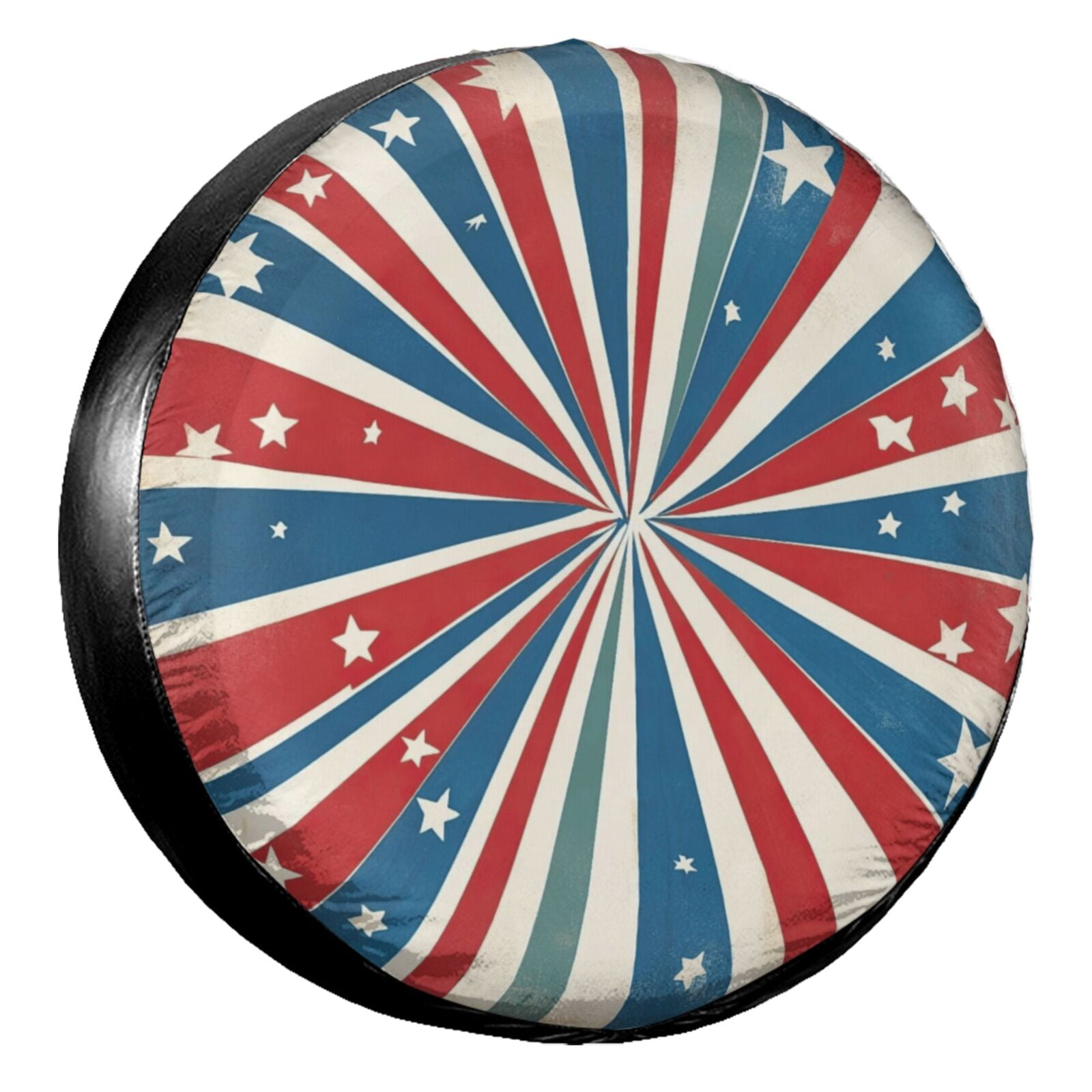 KAKALAD Vintage White Blue Stripes Stars 01 Spare Tire Cover Universal ...