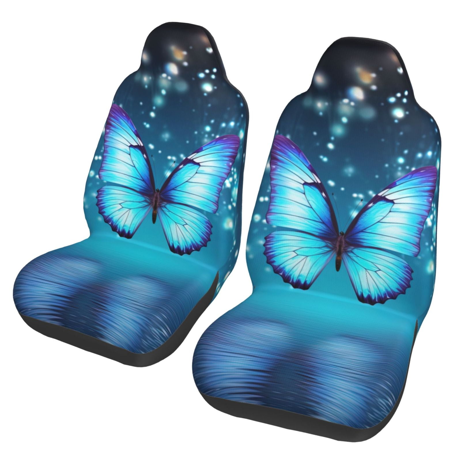 KAKALAD Water Flying Blue Butterfly 01 Car Seat Covers Set Vehicle ...