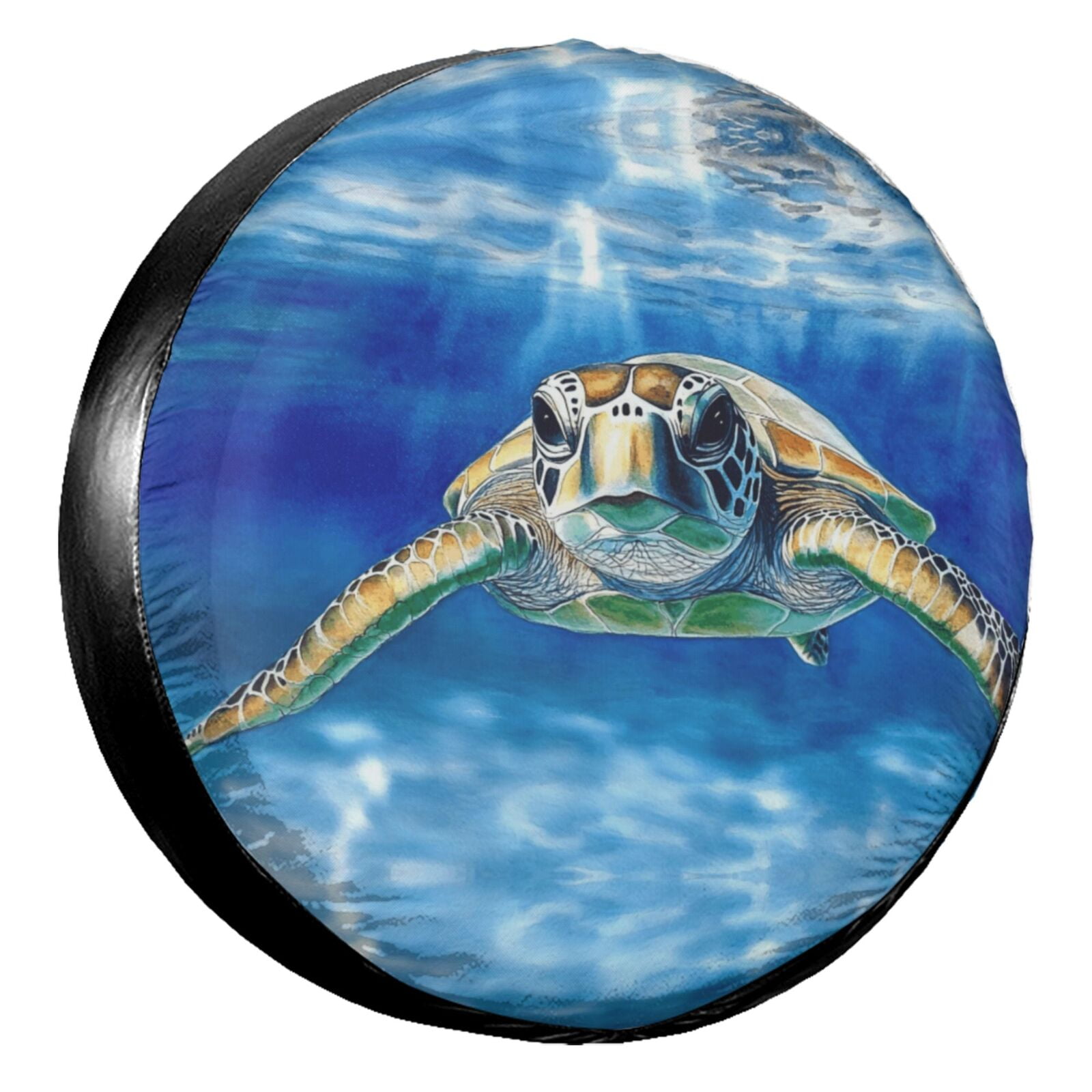 KAKALAD Watercolor Sea Turtle Spare Tire Cover Universal Car Vehicle ...