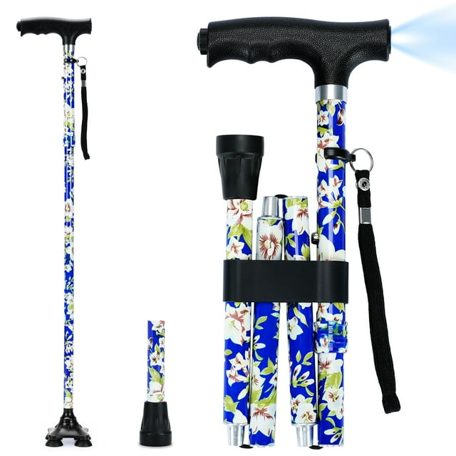 KAKICLAY LED Walking Cane: Foldable, Lightweight, Heavy Duty for ...
