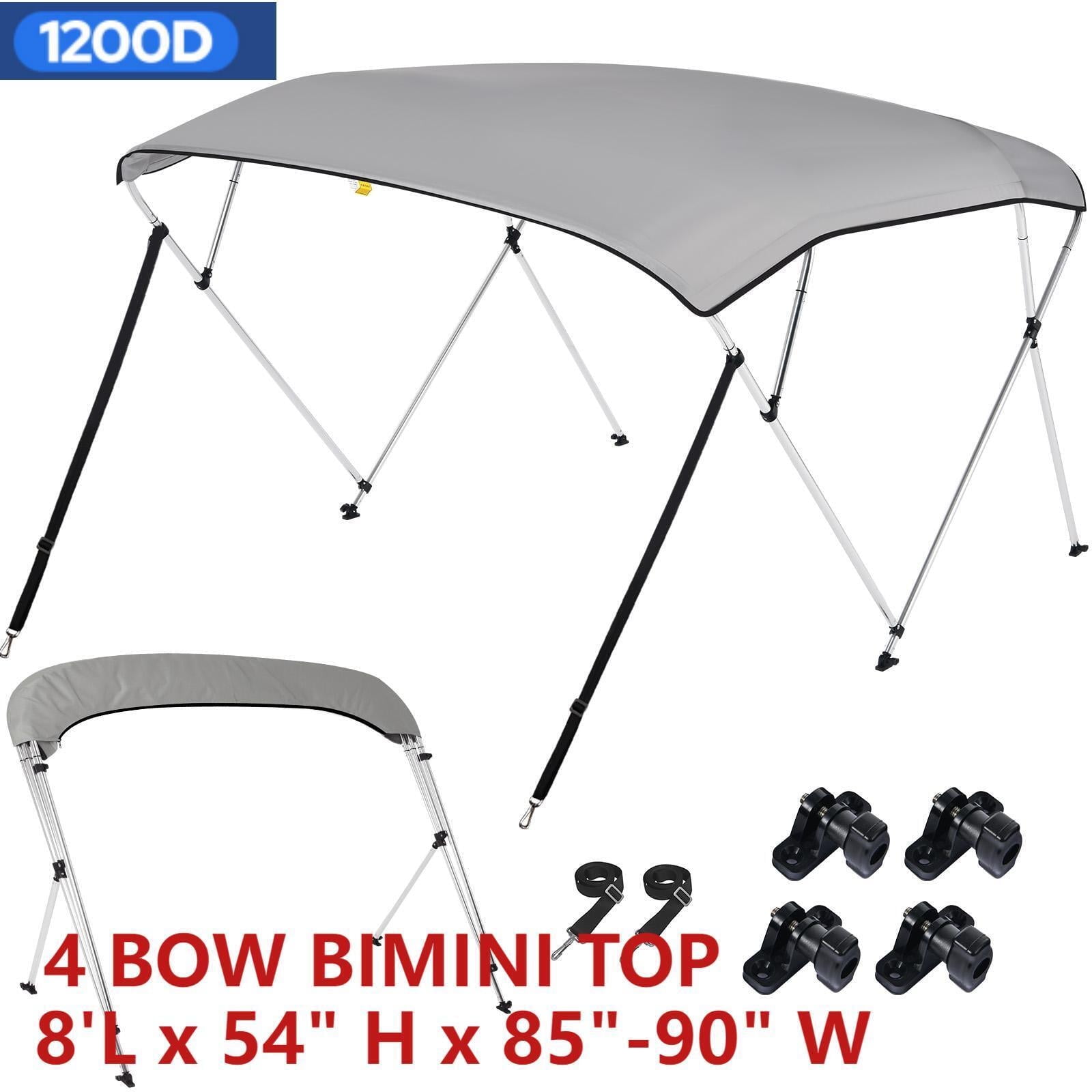 KAKIT 3 4 Bow Bimini Tops for Boats 1200D Oxford Boat Canopy Includes ...