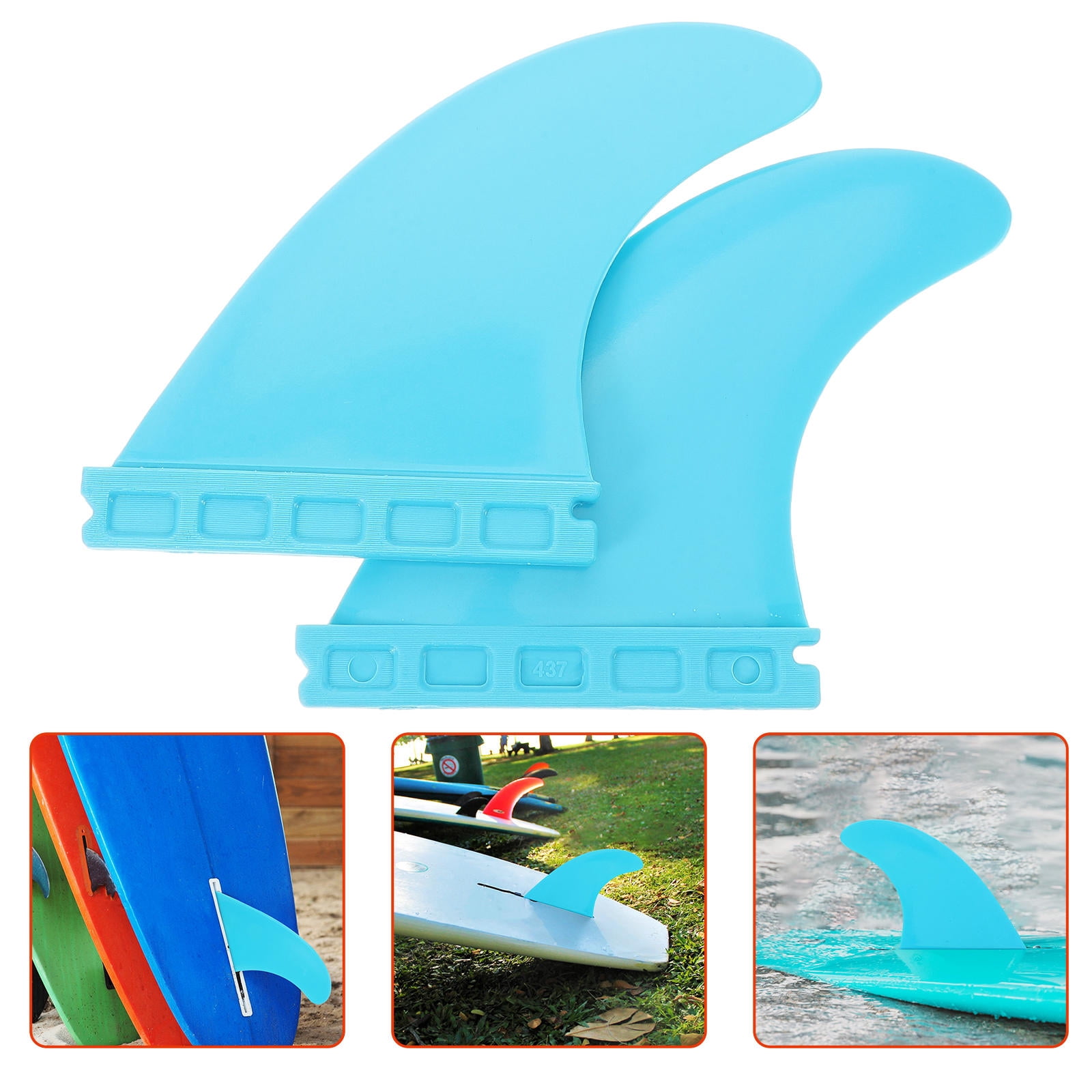 KAKOWELY 1 Pair Paddle Board Fins Surfing Fin Replacement Set Stability ...