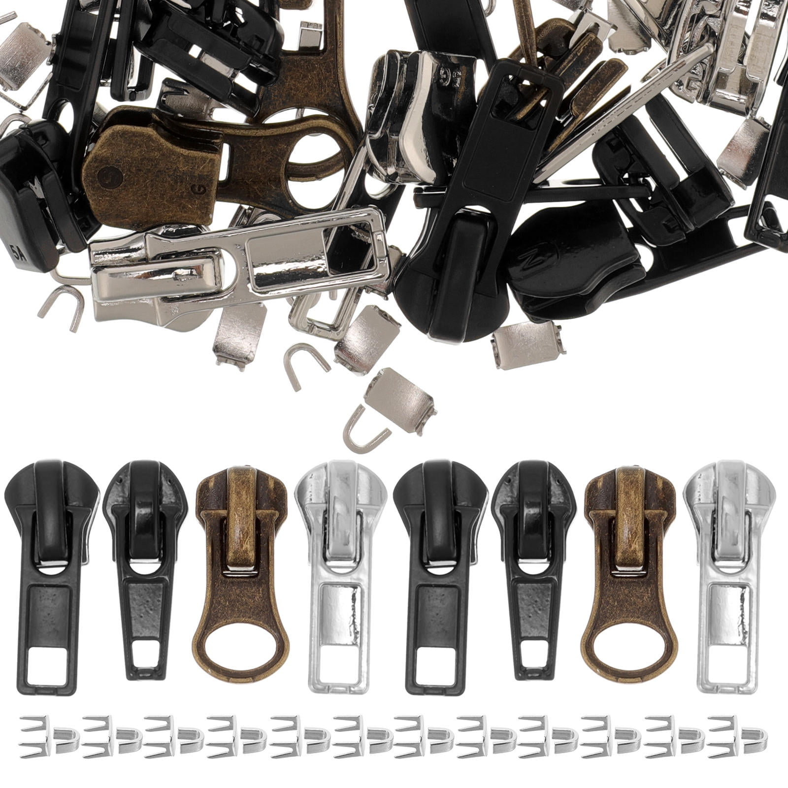 KAKOWELY 1 Set Detachable Zipper Pulls Assorted Color Metal Clothing ...