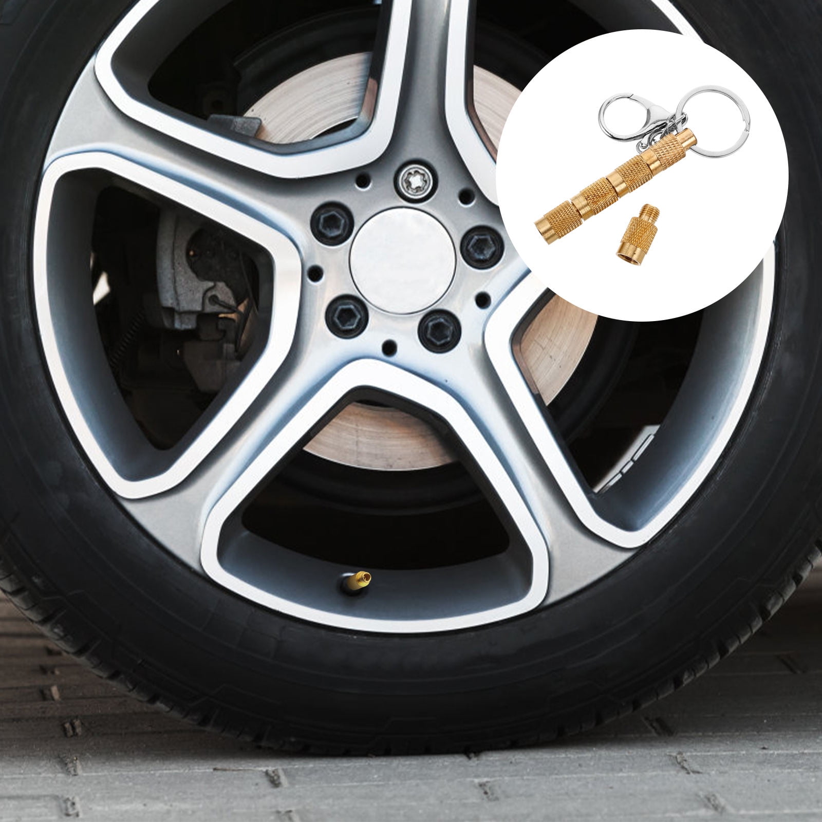 KAKOWELY 1 Set Tire Deflator Kit Brass Compact Design for Quick ...