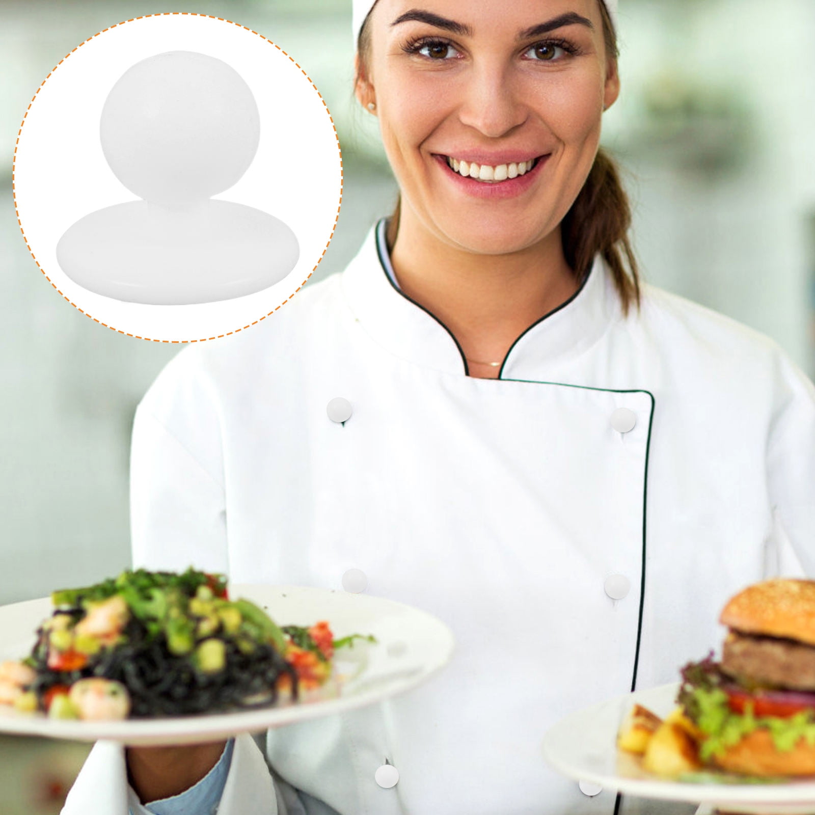 KAKOWELY 100Pcs Diy Sewing Buttons for Chef Coats and Hotel Uniforms in ...