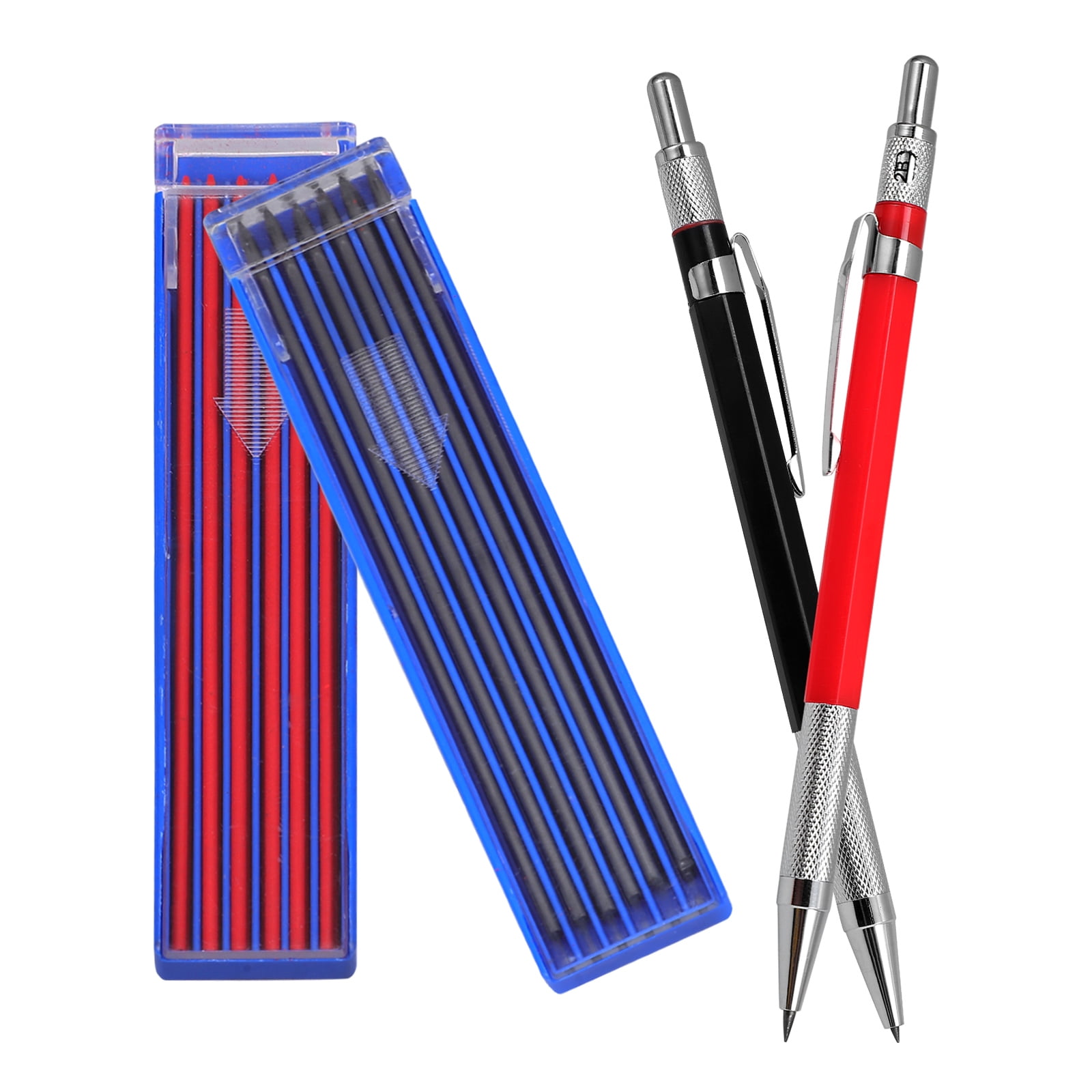 KAKOWELY 12 Refills Construction Pencils with Cylindrical Shape for ...