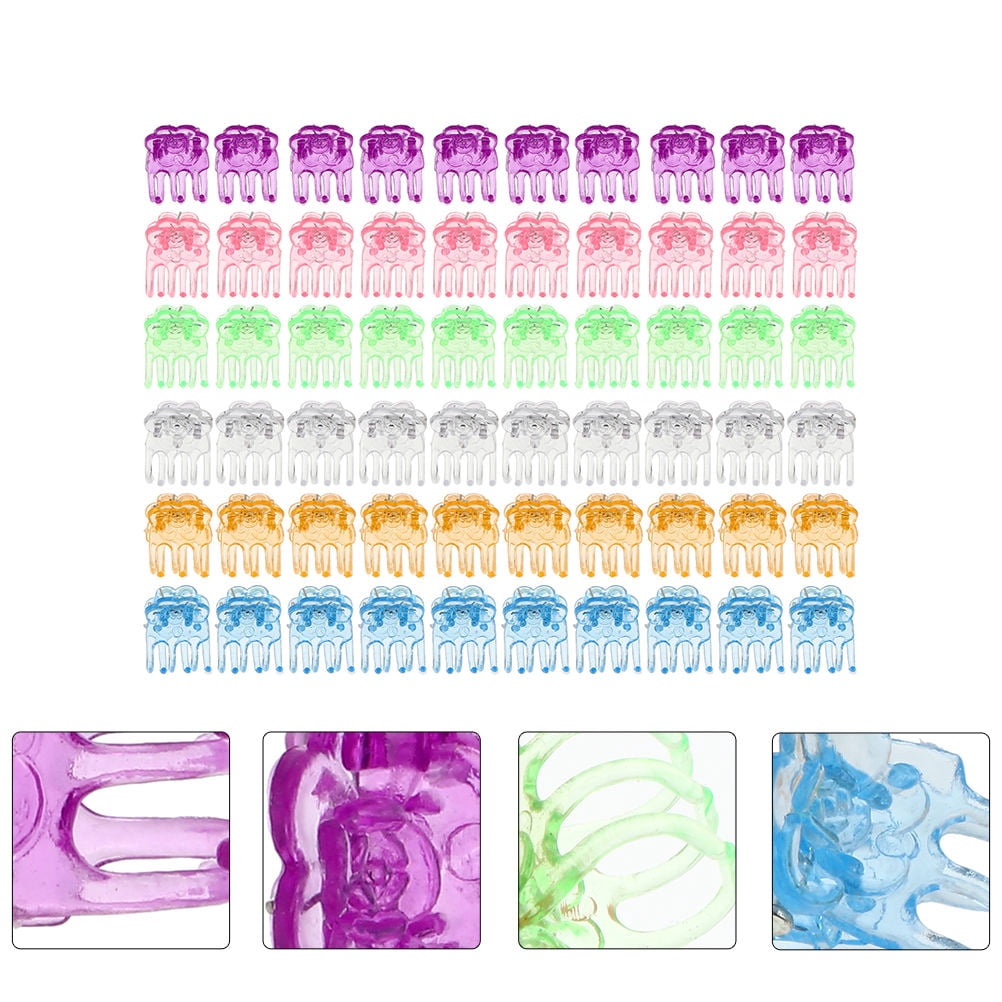 KAKOWELY 120Pcs Plastic Flower Shaped Clips for Orchid Pot and Climbing ...