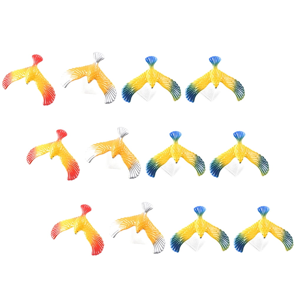 KAKOWELY 12Pcs Eagle Shape Balance Bird Gravity Toys Plastic Physics ...