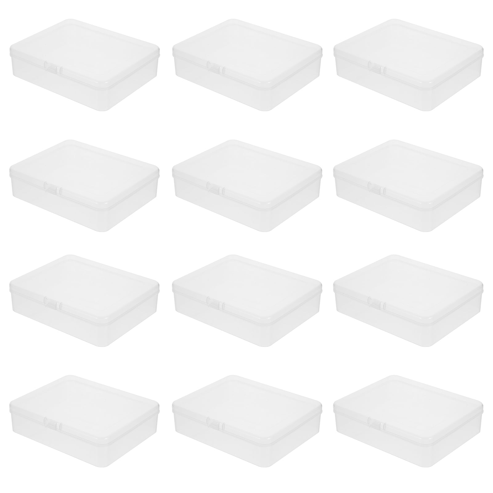 KAKOWELY 12Pcs Screw Storage Transparent Plastic Storage Boxes with ...