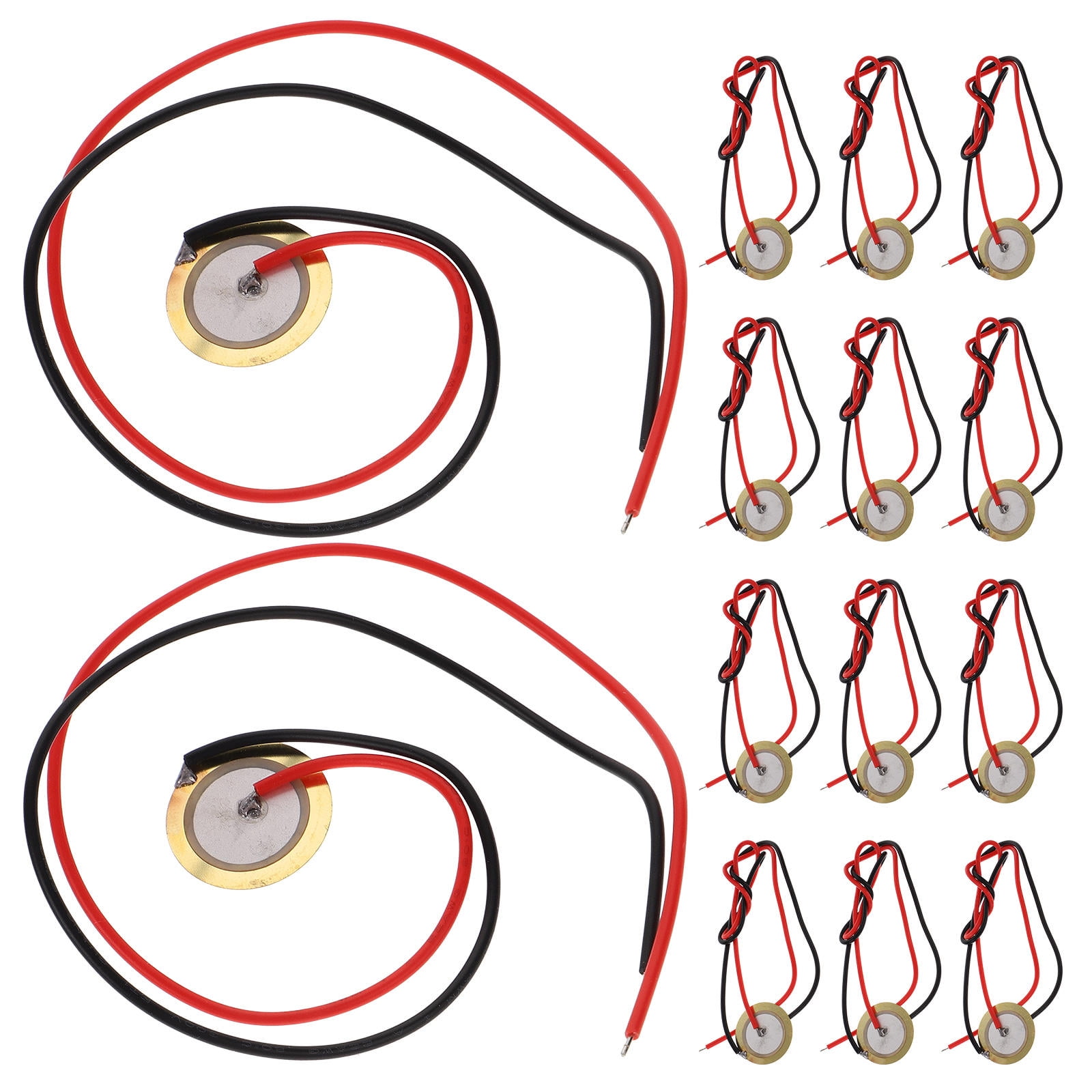 KAKOWELY 15Pcs Piezo Pickup Discs for Musical Instruments with 26.00X2 ...