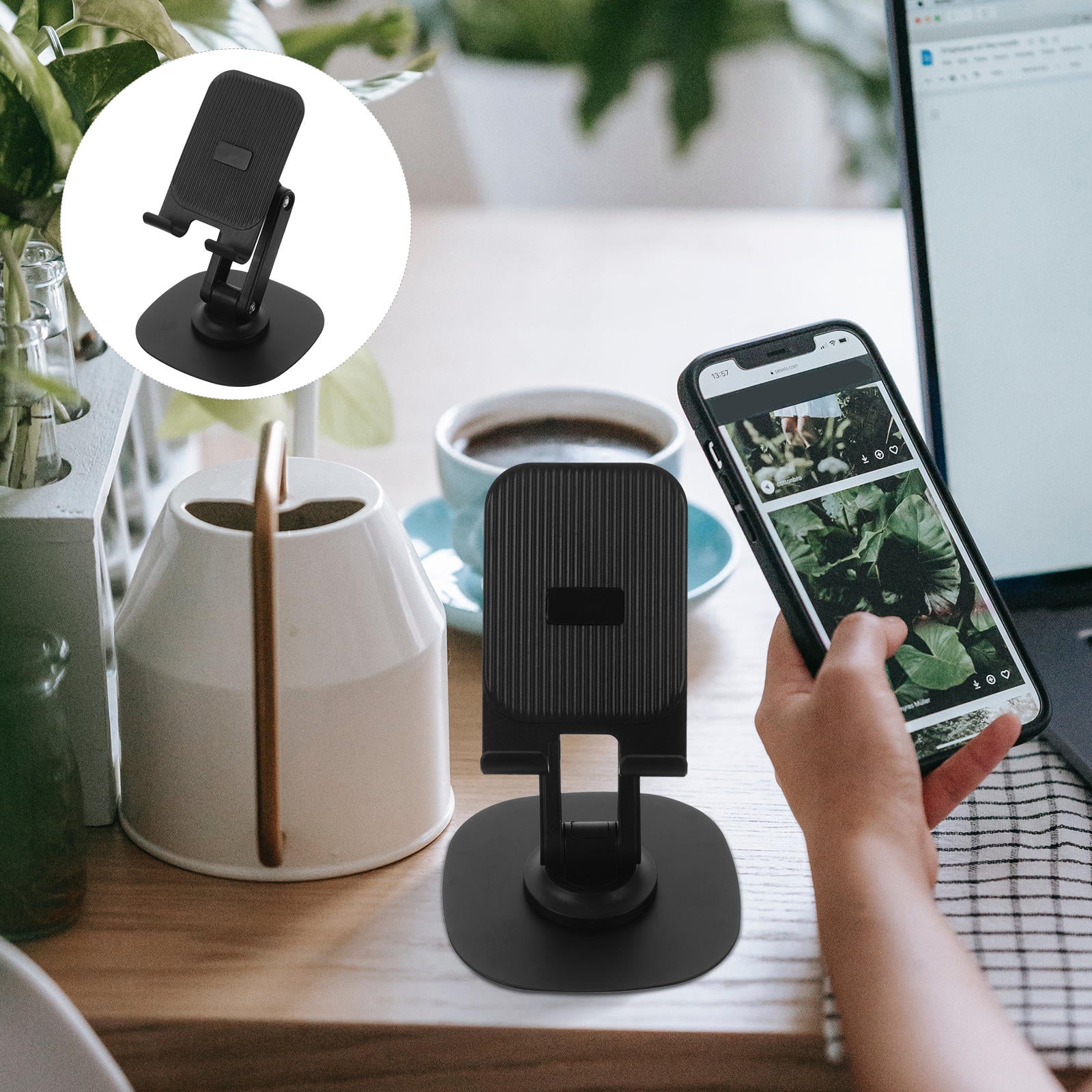 KAKOWELY 1Pack Adjustable Angle Cellphone Stand for Desk and Smartphone ...