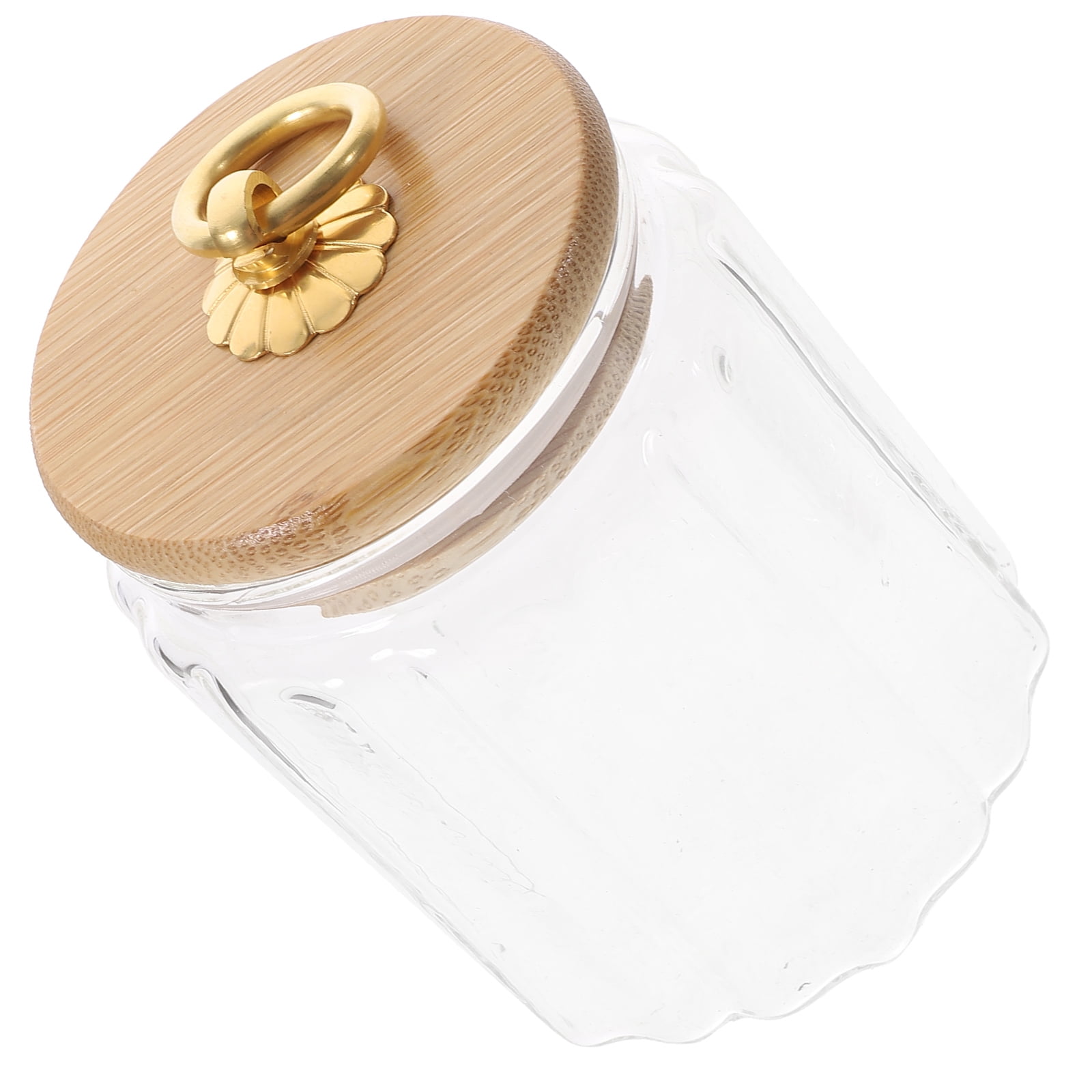 KAKOWELY 1Pack Clear Storage Jar Glass Kitchen Canisters With Vertical ...