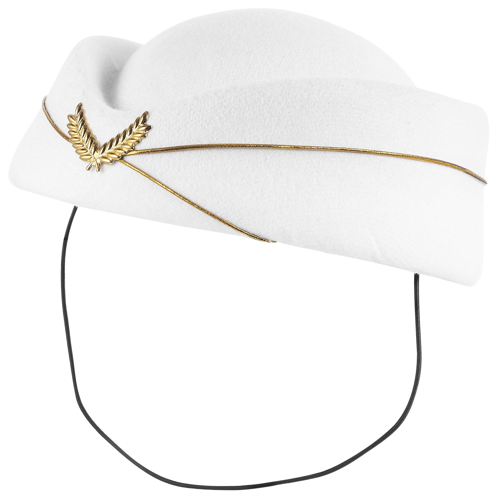 KAKOWELY 1Pack Flight Attendant Hat White for Women with Elegant ...