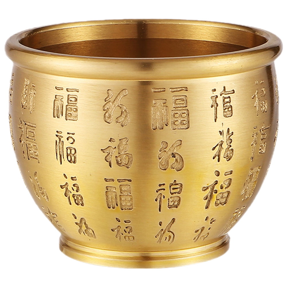 KAKOWELY 1Pack Golden Treasure Basin 3.54x3.54x2.91in Brass Table ...