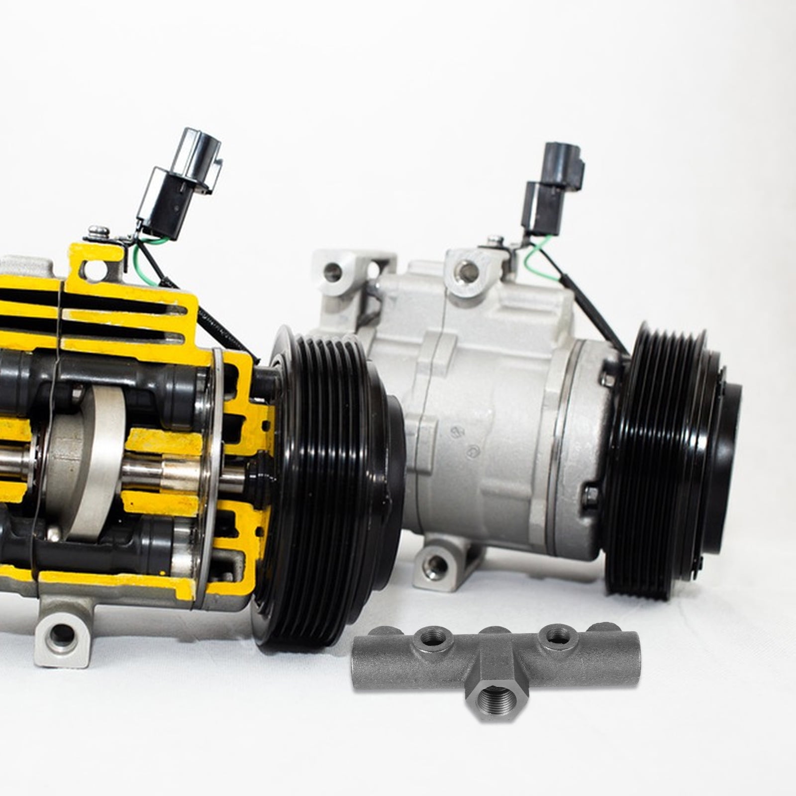 KAKOWELY 1Pack Grey Six Way Bracket for Air Compressor Pump Rebuild Kit ...