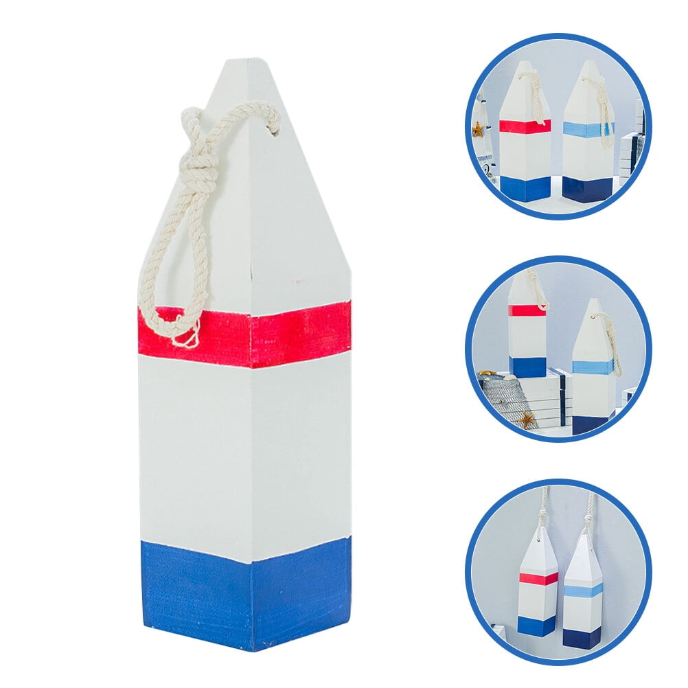 KAKOWELY 1Pack Nautical Buoy Wall Ornament Red Plastic 2.75X2.75X10 ...