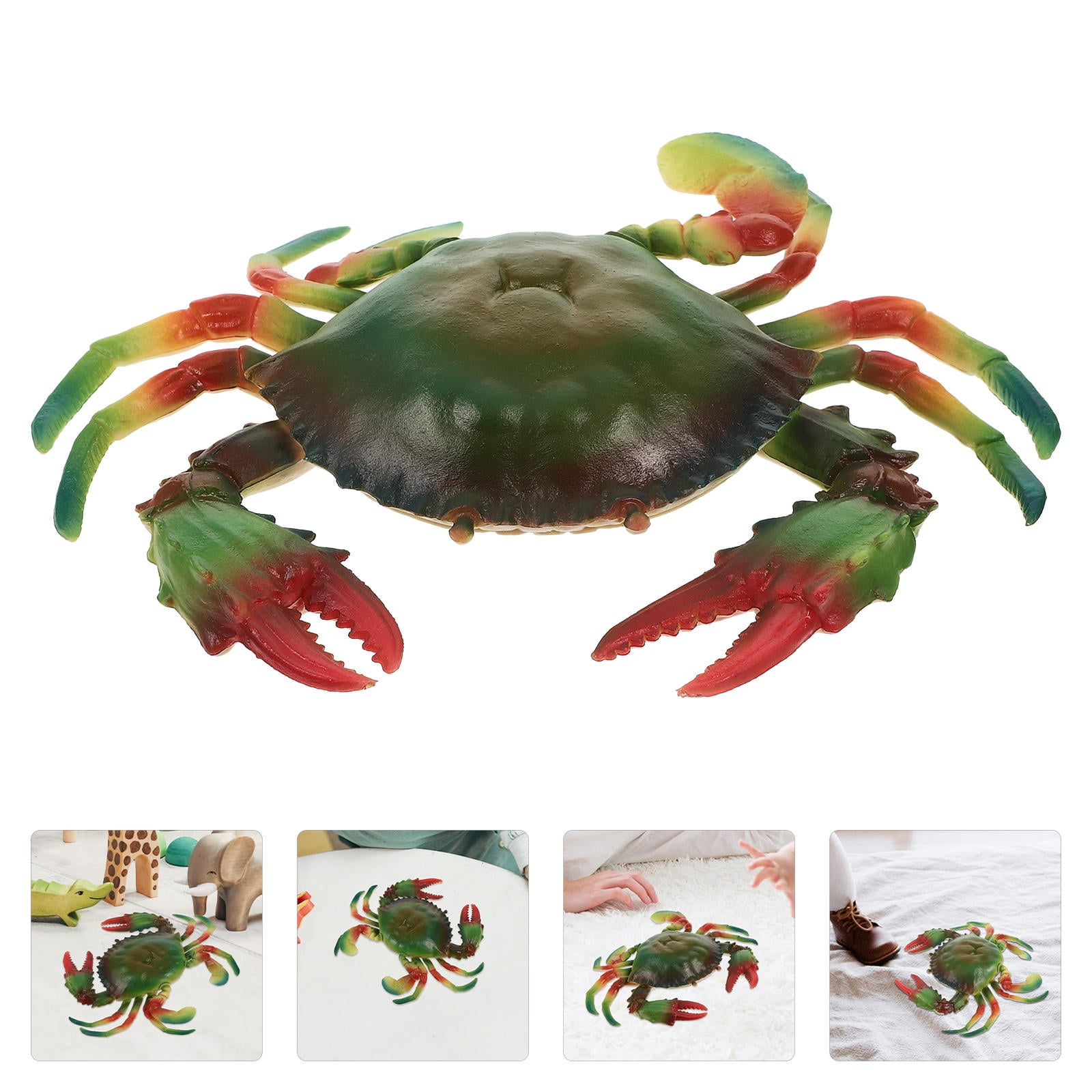 KAKOWELY 1Pack Plastic Crab Model Assorted Color Realistic Simulation ...