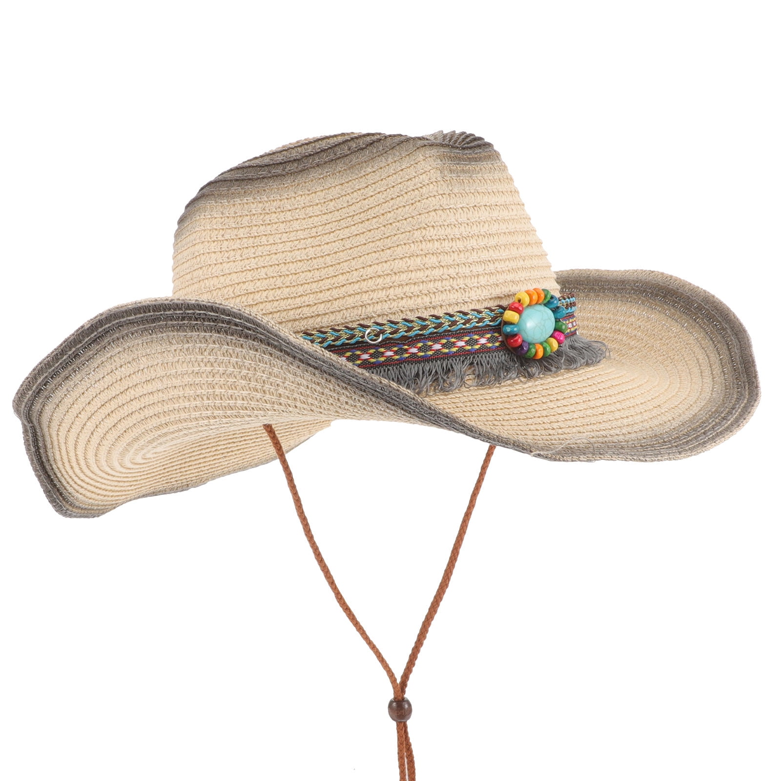 KAKOWELY Woman Cowboy Hat Bohemian Western Style Straw Assorted Color ...