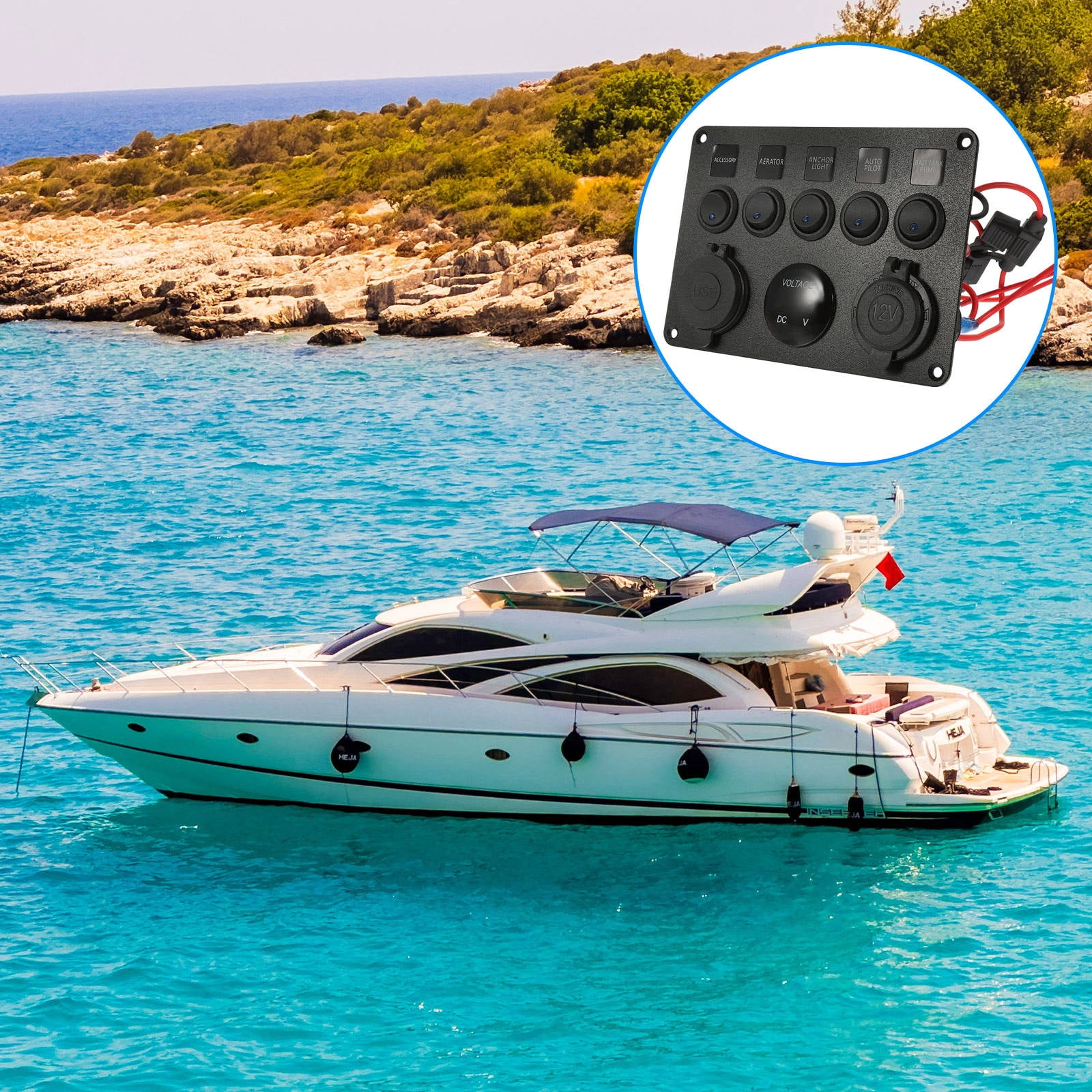 KAKOWELY 1Pcs Automotive Switch Panel for Car with 5-Button Control and ...