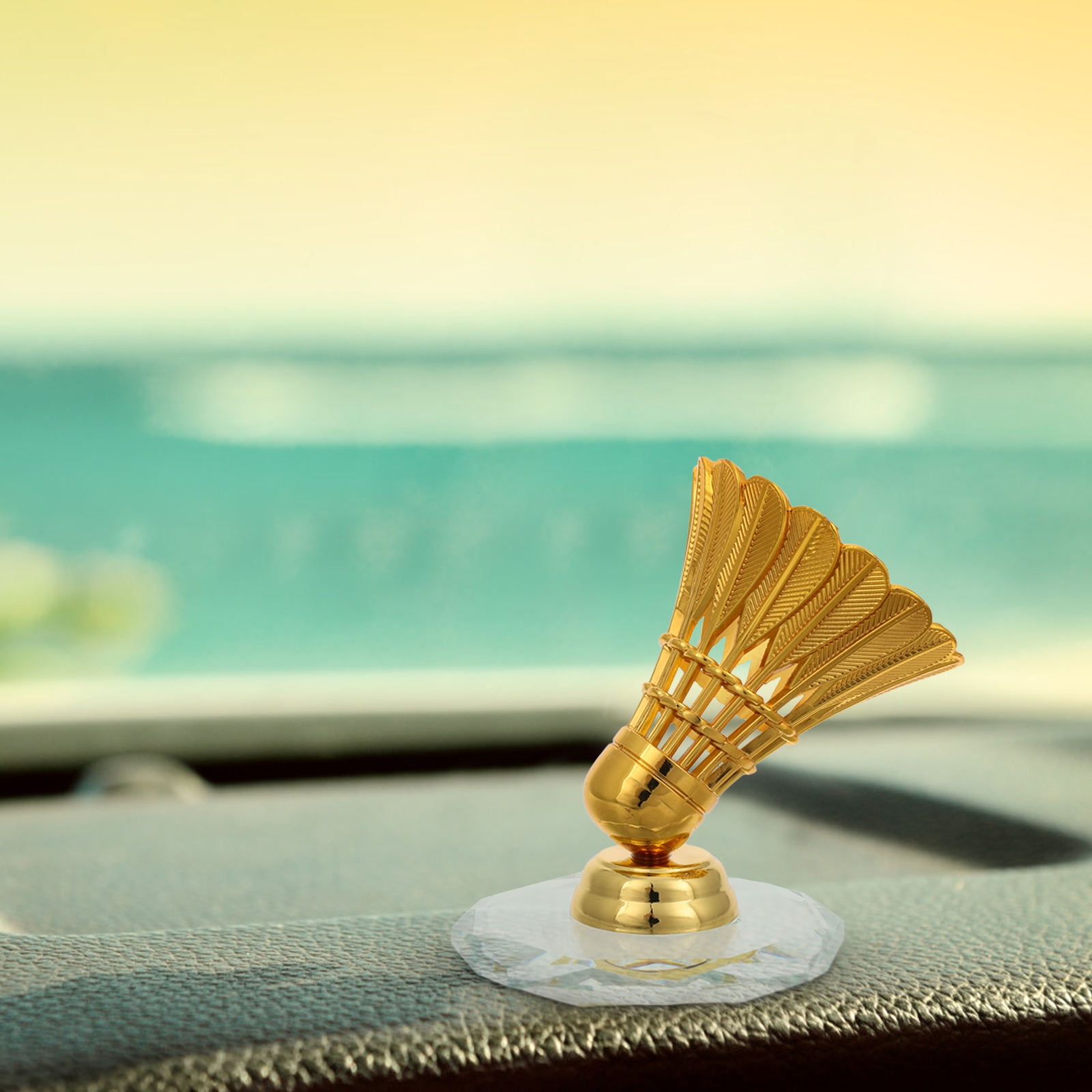 KAKOWELY 1Pcs Golden Badminton Statue Use For Badminton Players ...