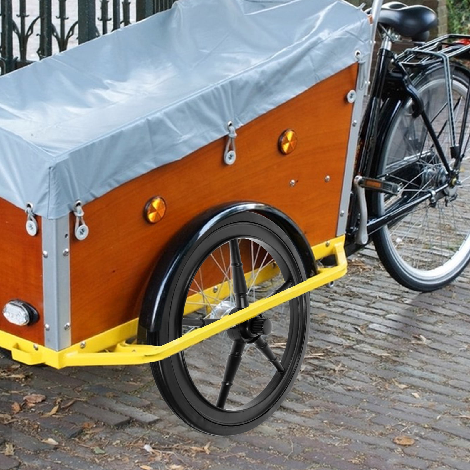 KAKOWELY 1Set Black Plastic Cart Wheel for Hand Truck Wheel with Use 11 ...