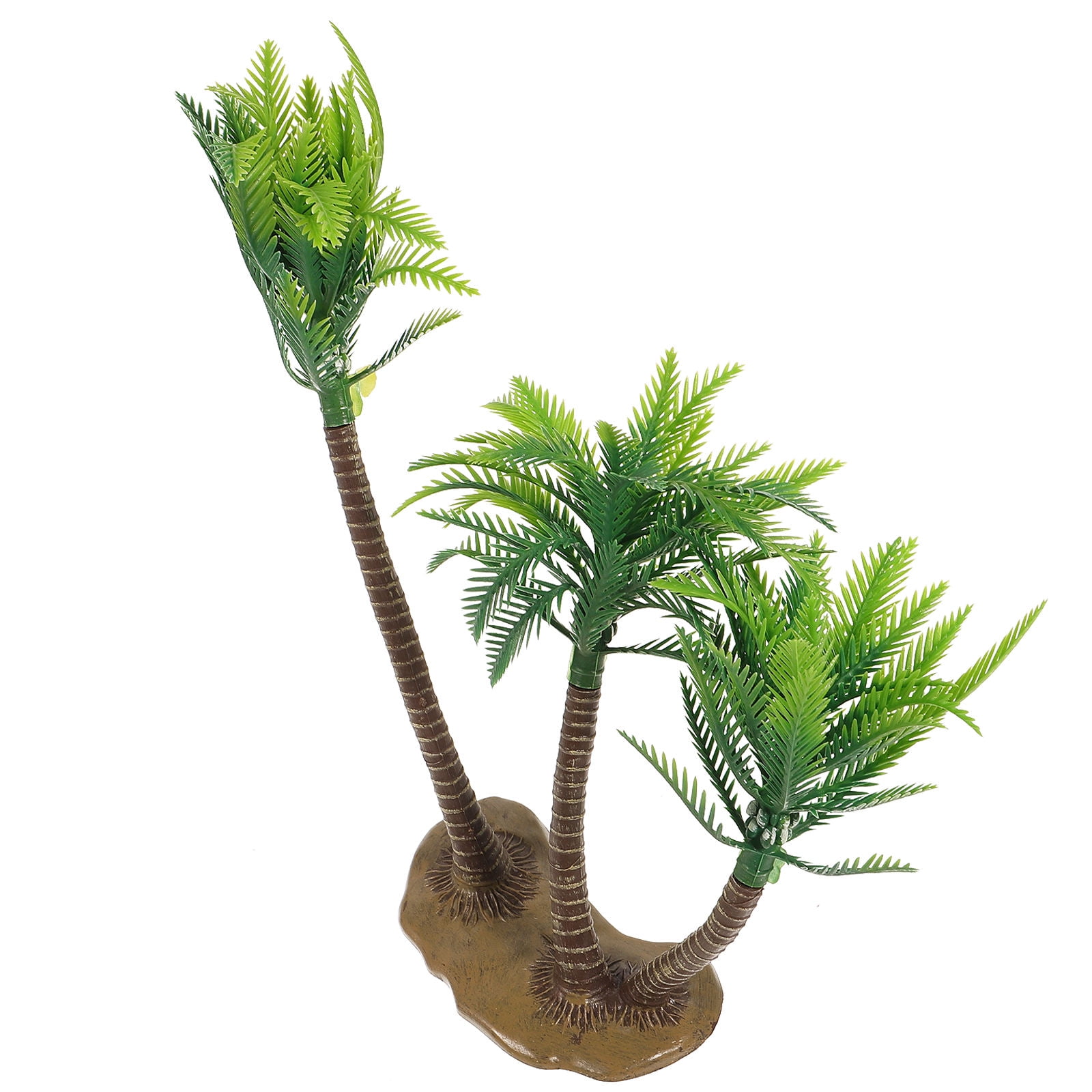 KAKOWELY 1Set Decorative Palm Trees Green 6x2.3x11in Plastic Coconut ...
