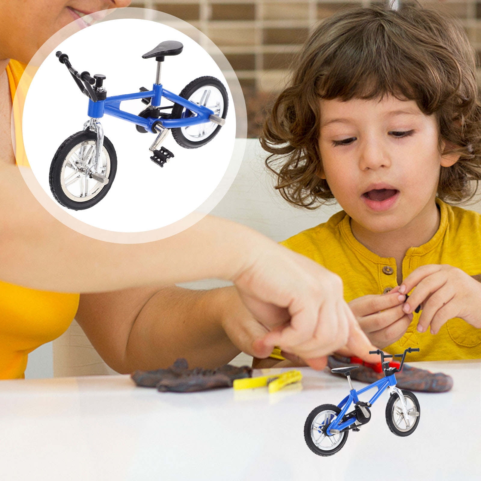 KAKOWELY 1Set Miniature Bicycle Model Mini Dollhouse Bike .9x2.8x1.7in ...